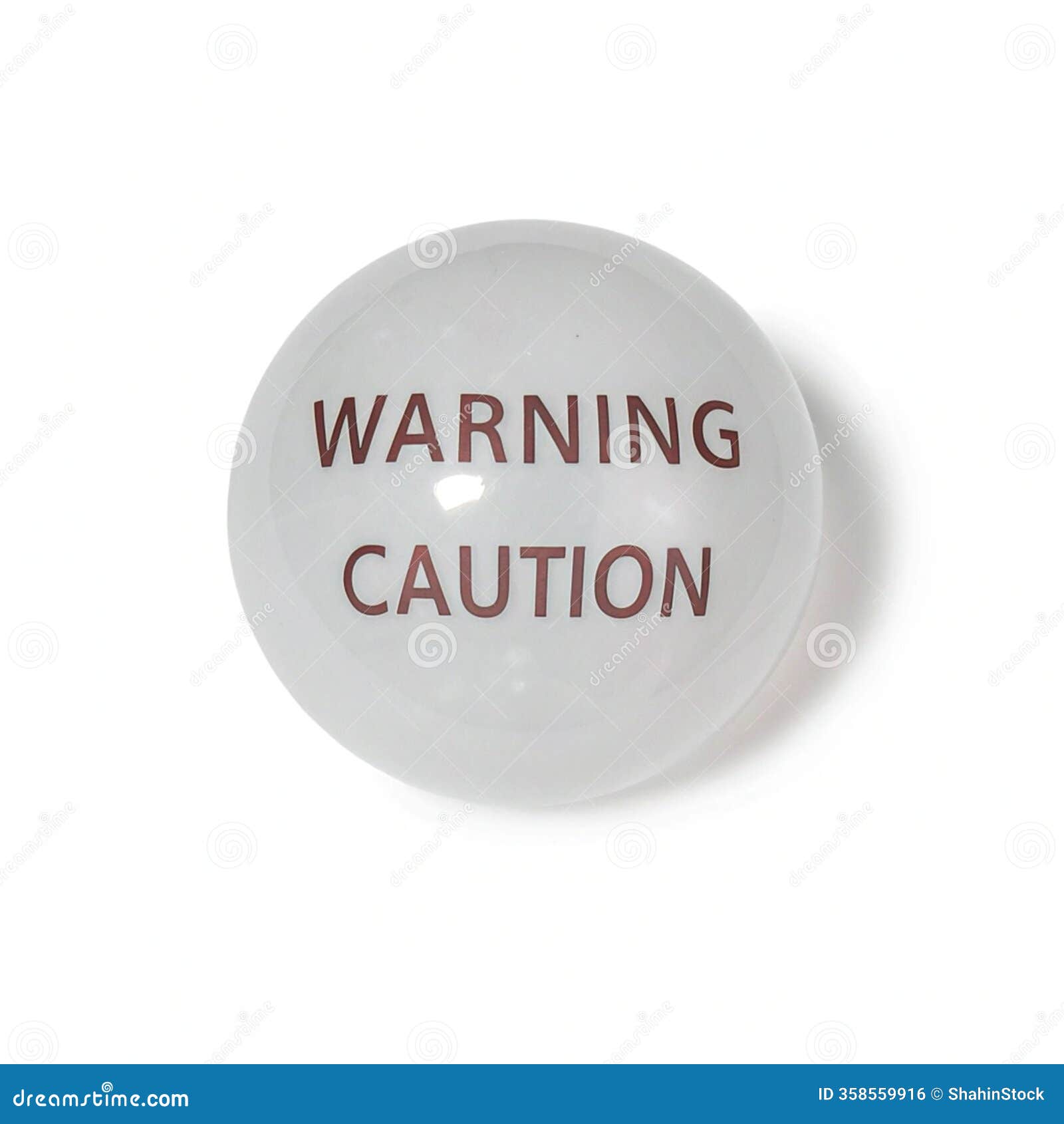 Bubble Warning Caution on White Background Stock Illustration - Illustration of hazard, light ...