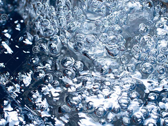 Bubble on the Water Surface, Black or Dark Surface. Bubble from the ...