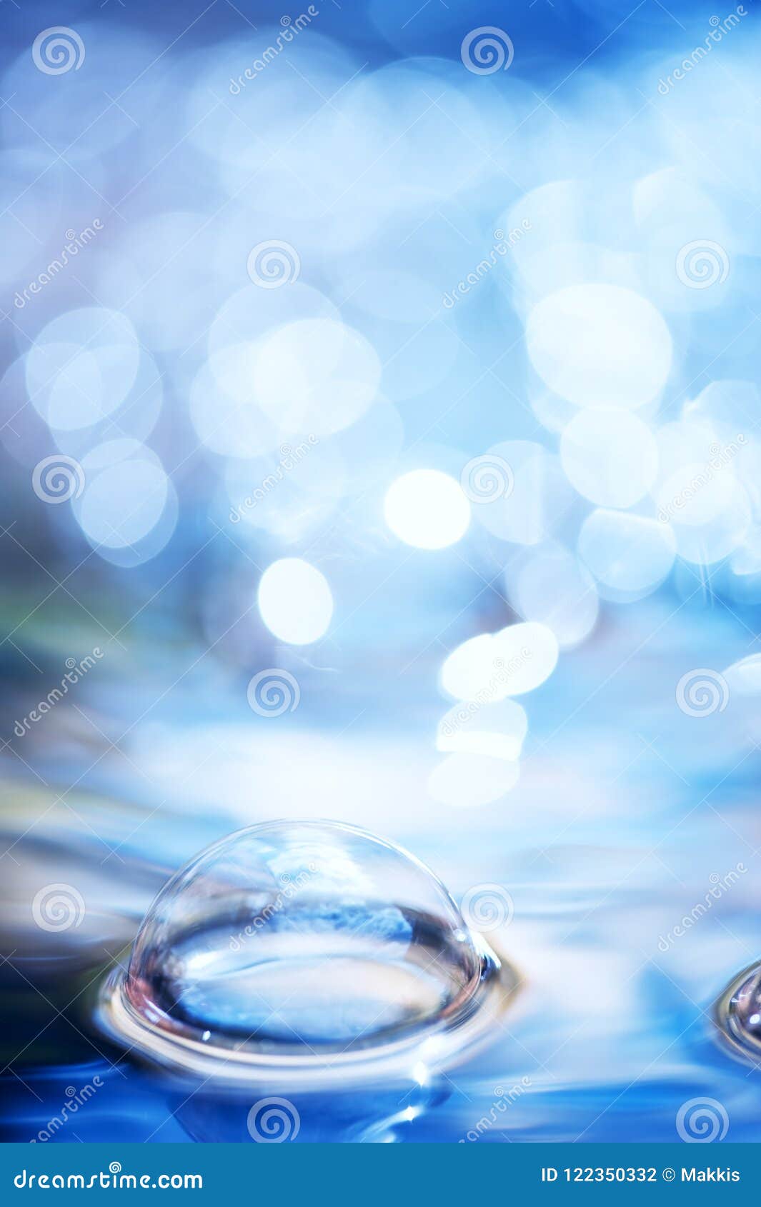 Bubble on water surface stock photo. Image of focus - 122350332