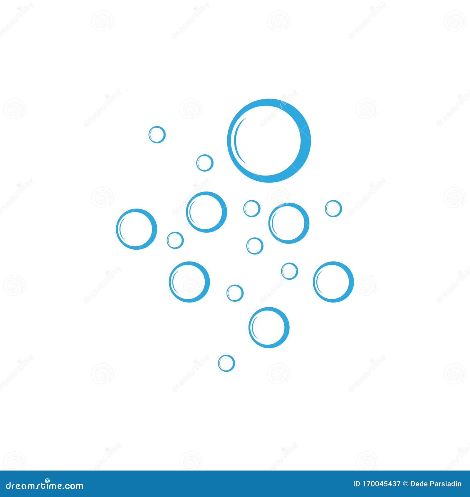 Bubble Water Vector Illustration Design Template Stock Vector ...