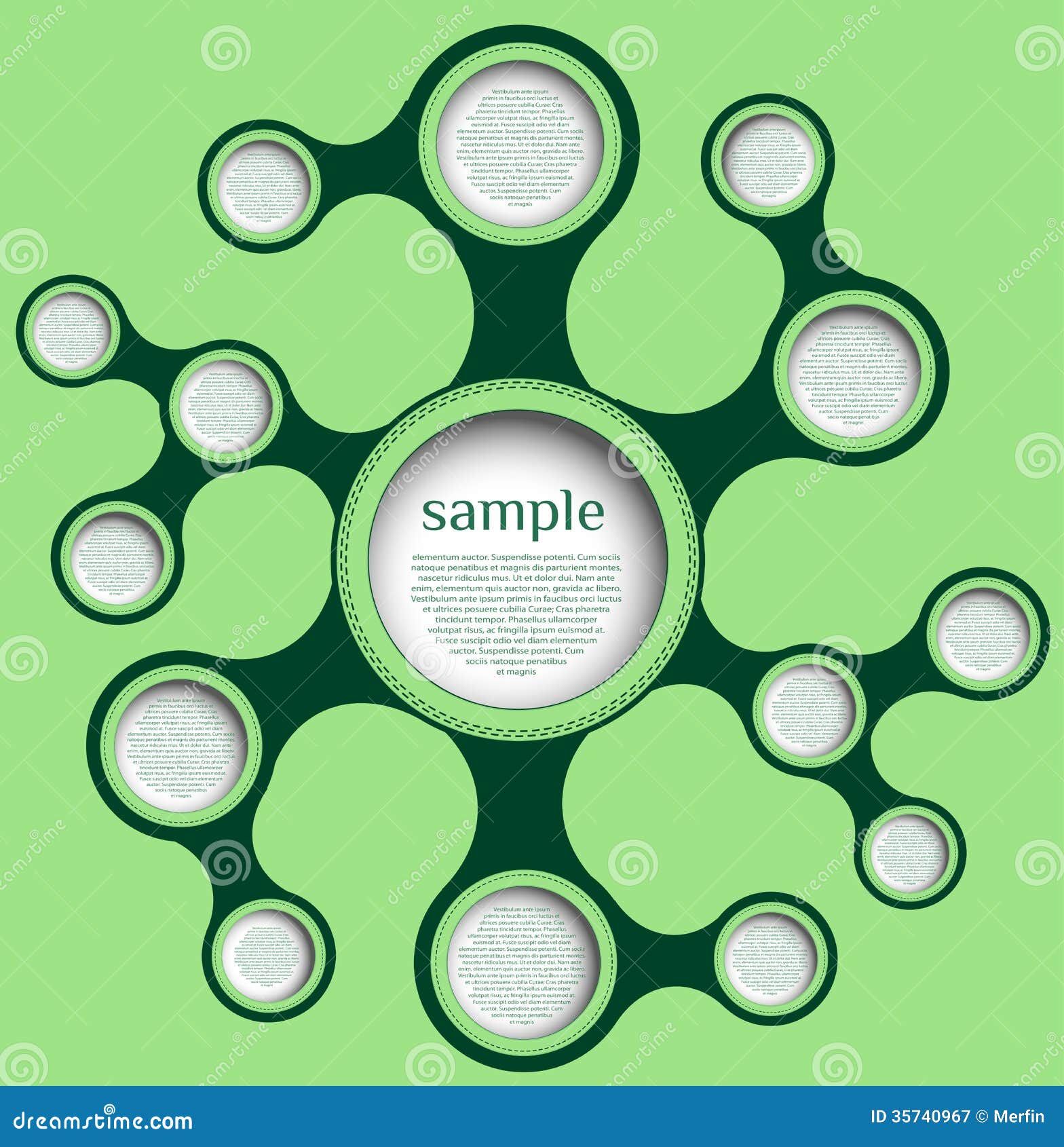 Bubble Web Design Template / Retro Style Stock Vector - Illustration of ...