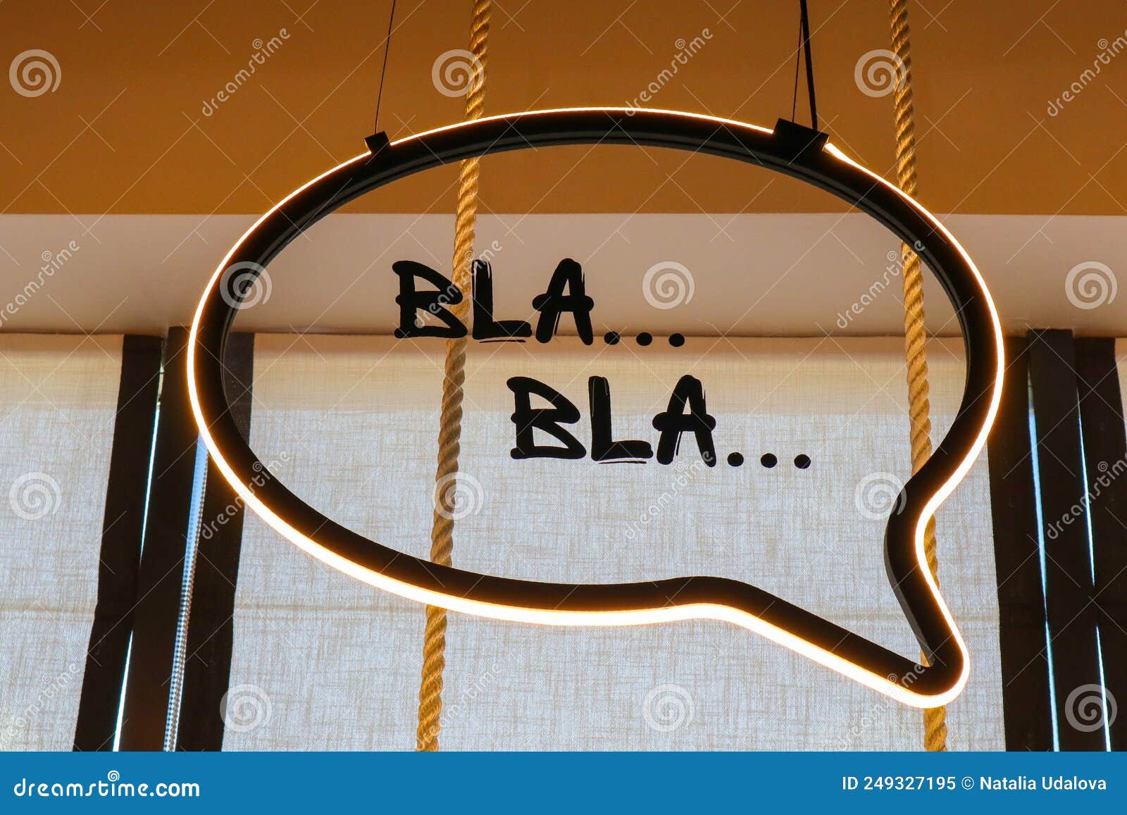 Bubble with the Words Blah Blah Stock Image - Image of words, wood ...
