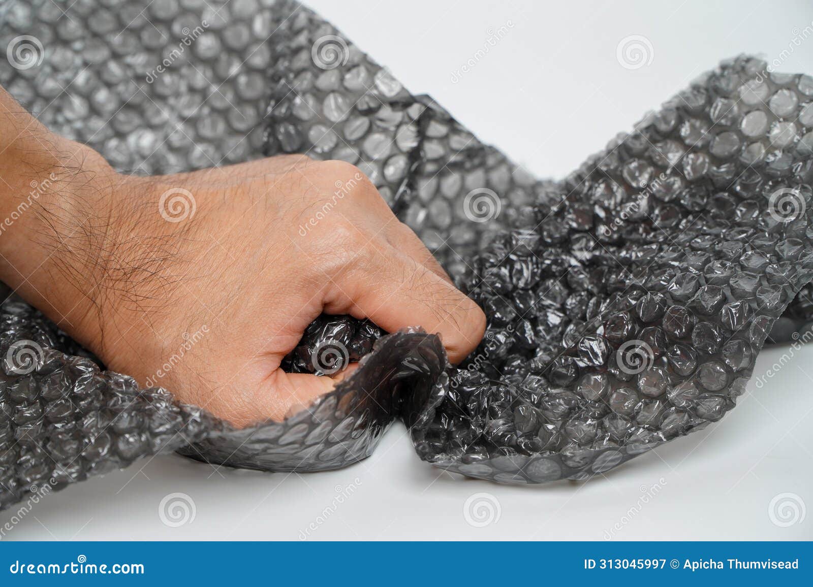 Bubble Wrap,Angry Man Squeezing Shockproof Plastic Bubble Wrap with ...