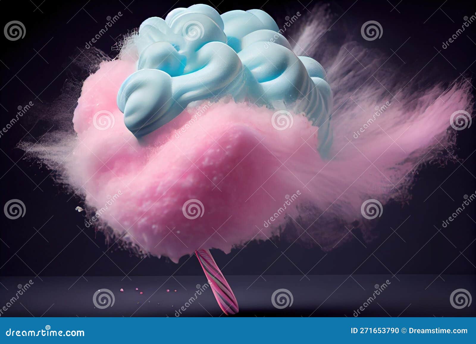 Bubblegum-Infused Cotton Candy, Made with Generative AI Stock ...