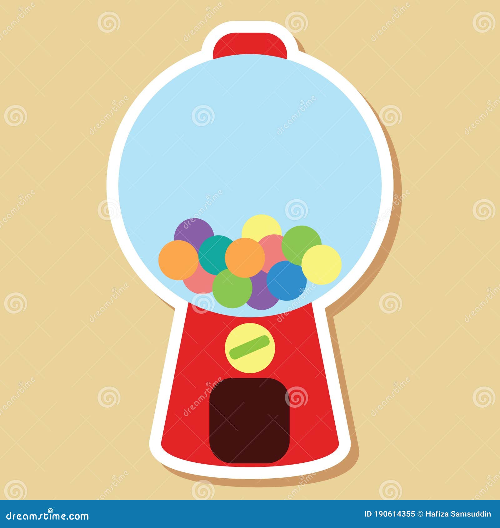 Bubblegum Machine. Vector Illustration Decorative Design Stock Vector ...