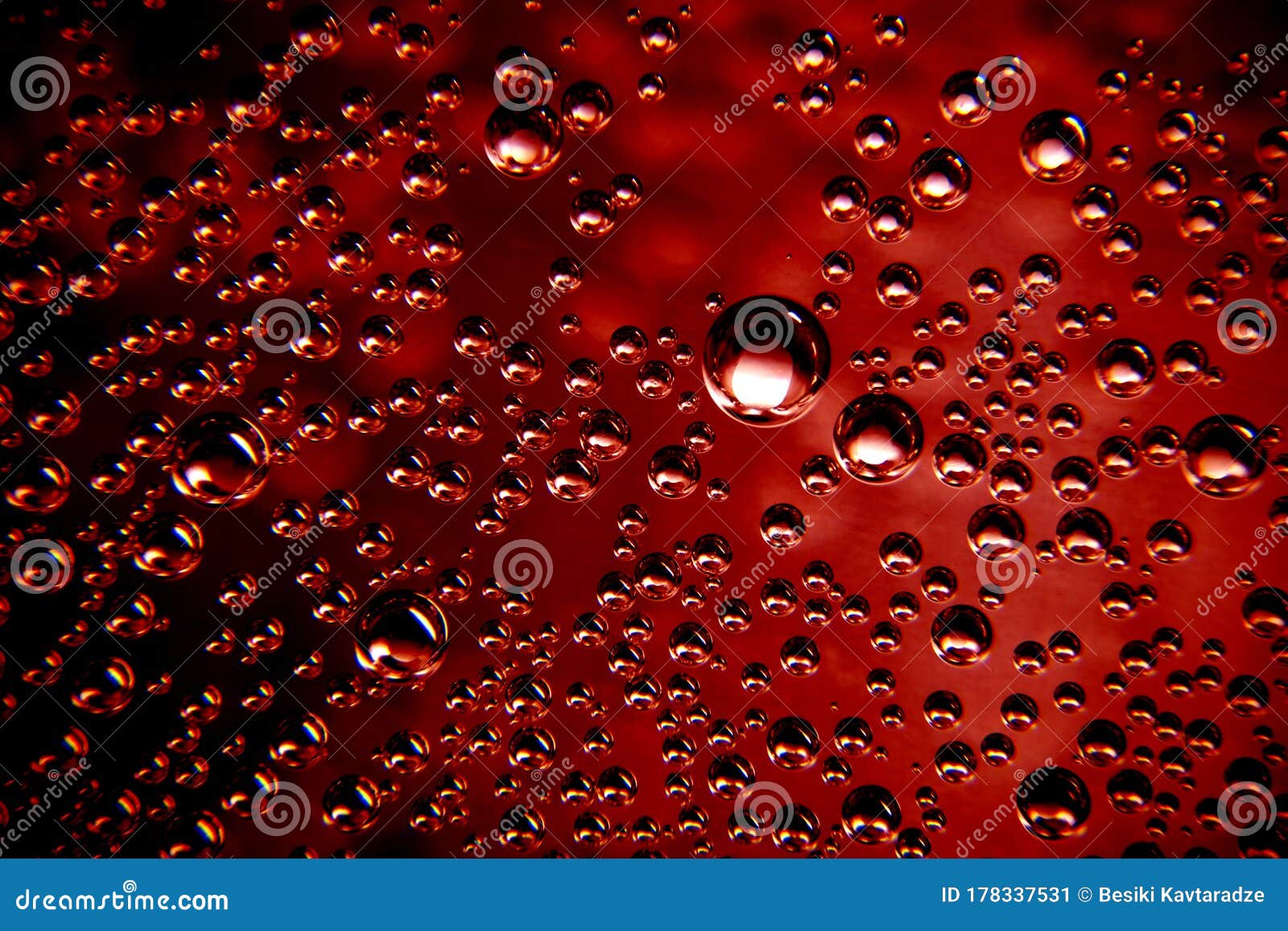 Bubbles of Air in Red. Bubbles Background. Stock Image - Image of ...