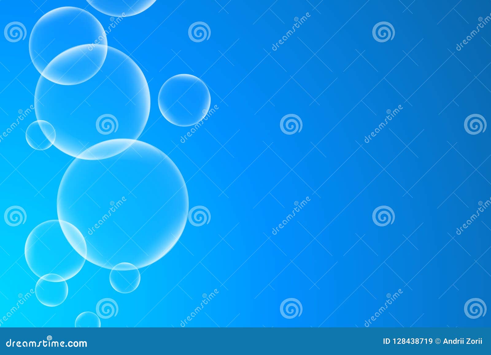 Bubbles on the Blue Background. Vector Illustration Stock Illustration ...