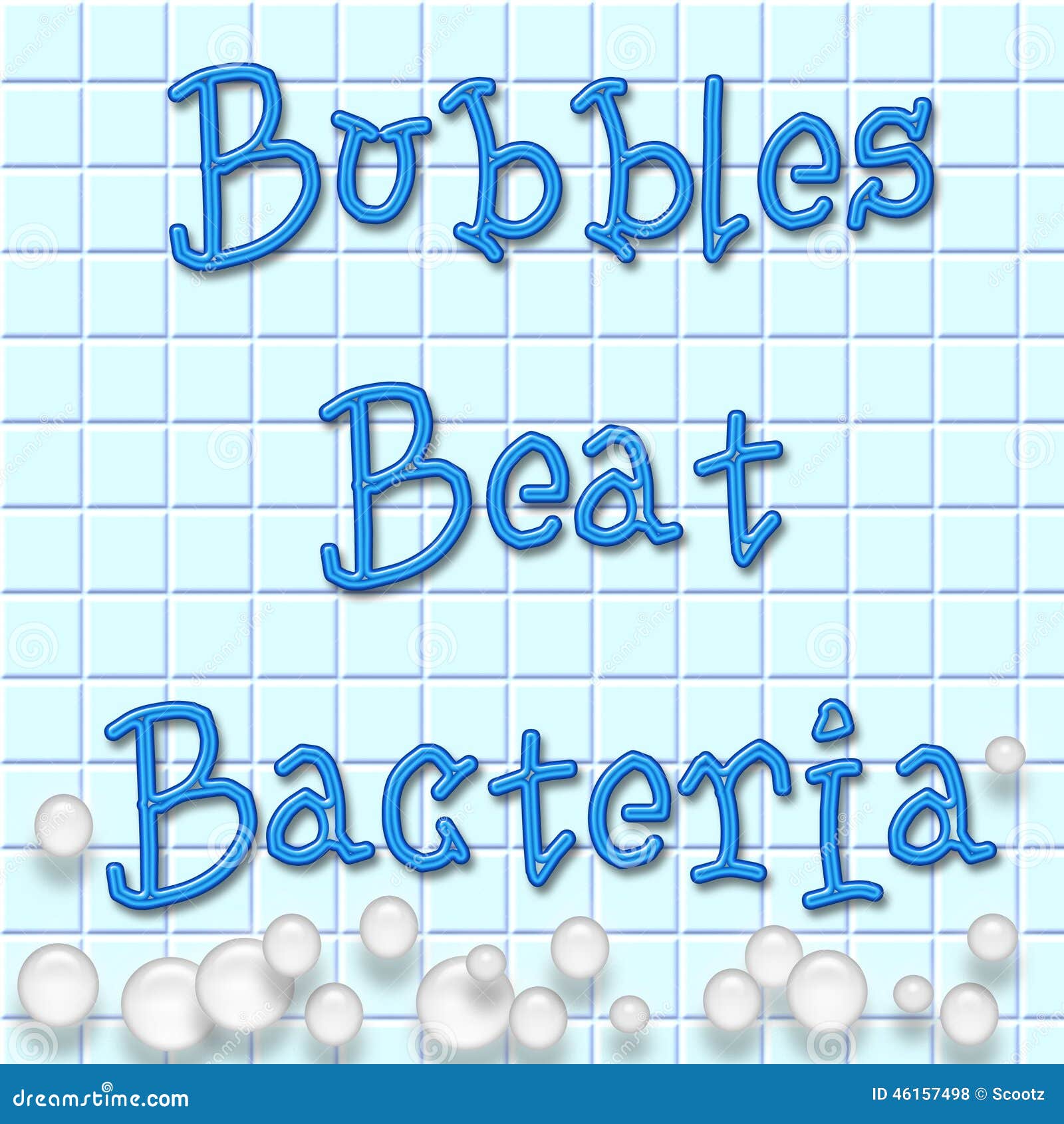 Bubbles beat bacteria stock illustration. Illustration of soap - 46157498