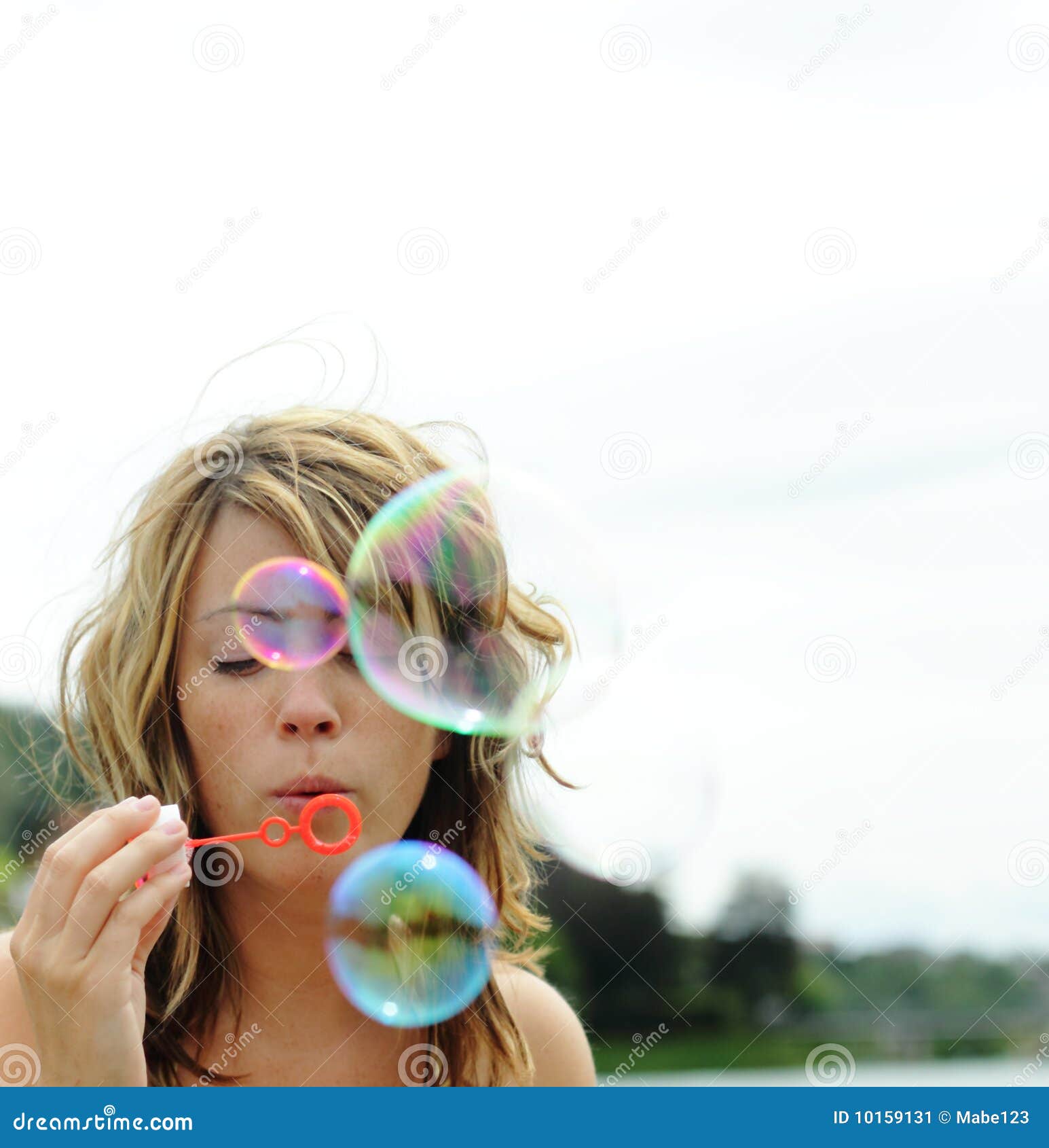 Bubbles blowing stock image. Image of bubbling, cloud - 10159131