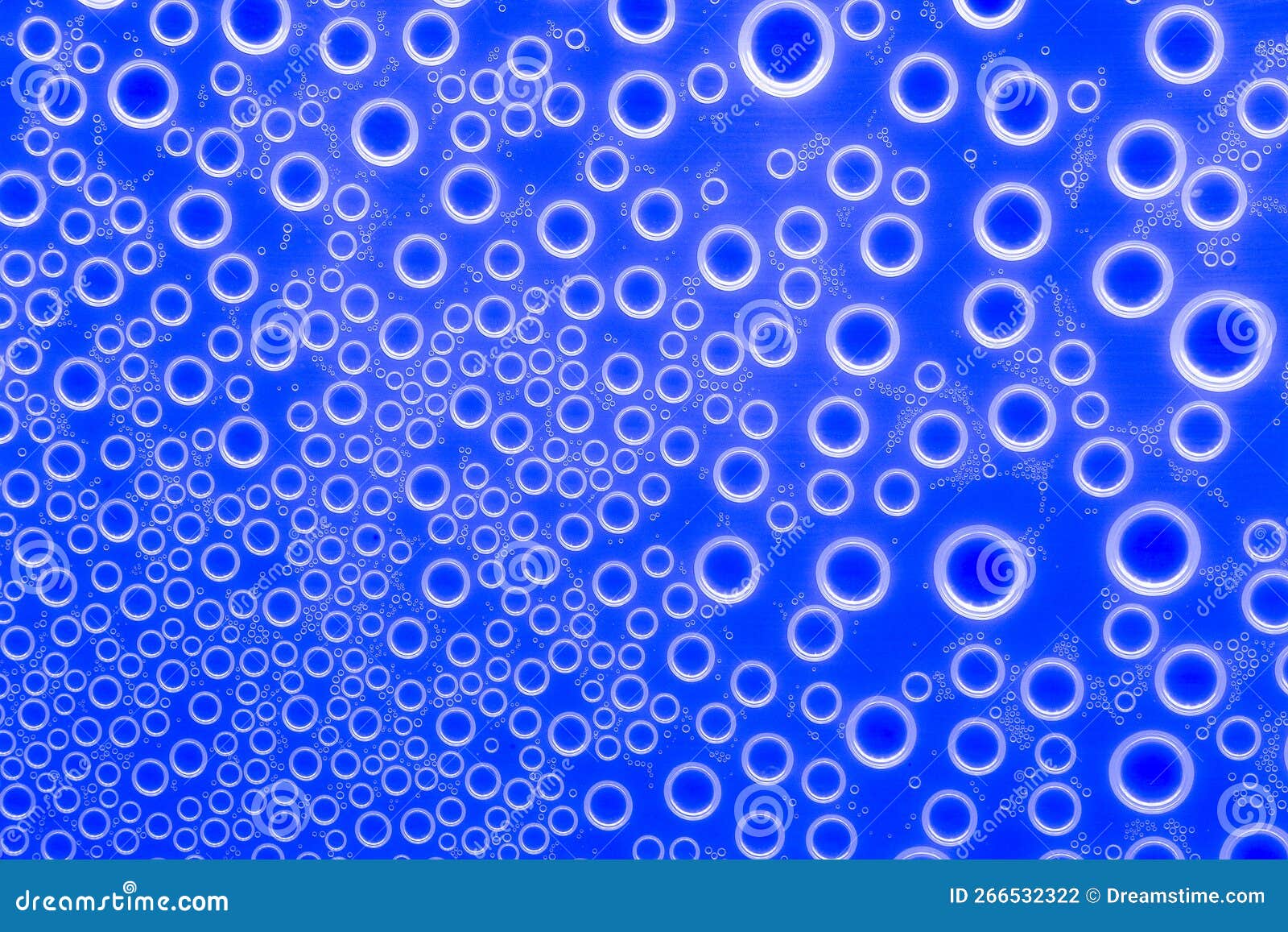 Bubbles Blue Background.Indigo Pattern with White Circles. Macro Round Bubbles Texture in Blue ...