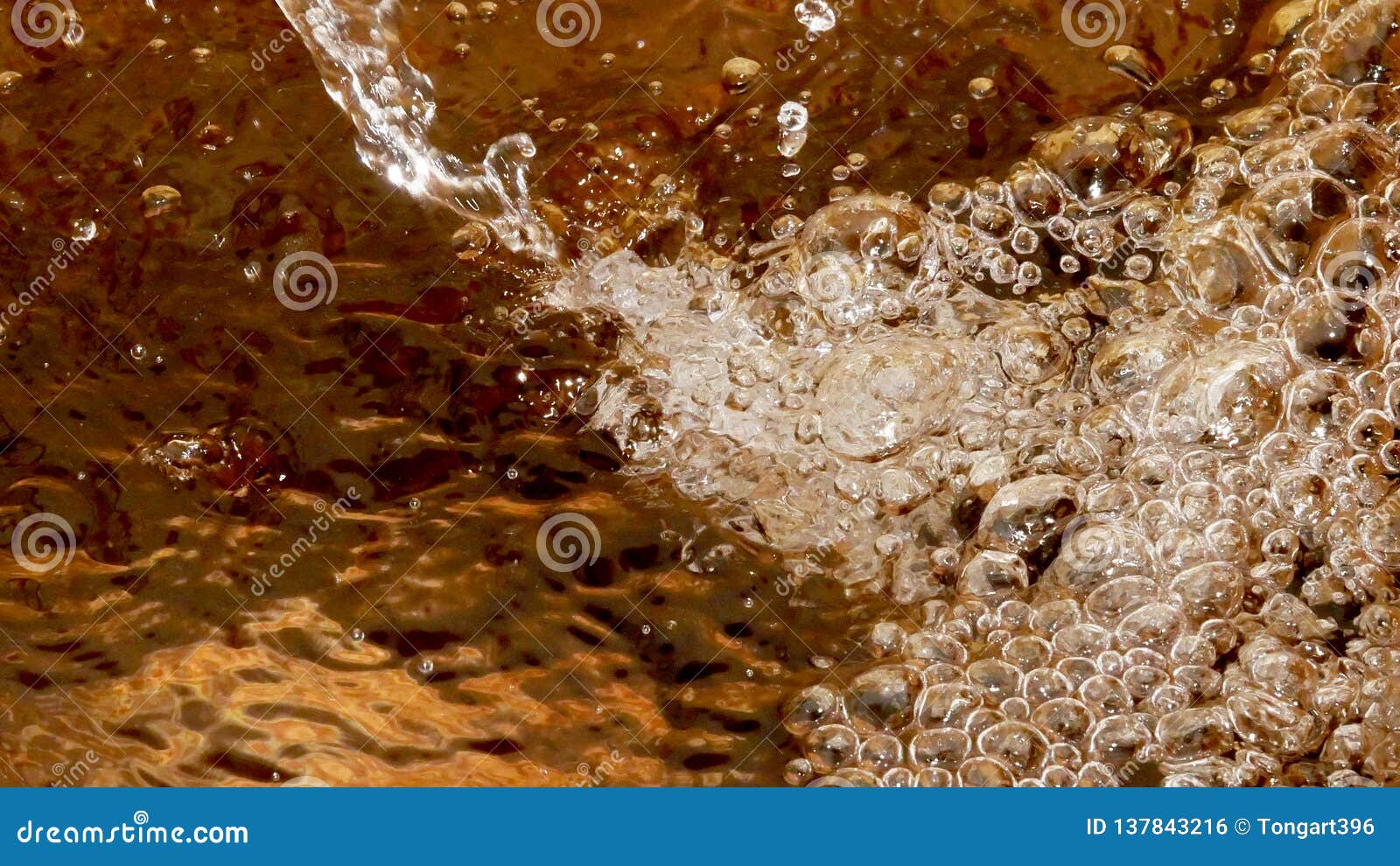 Bubbles Caused by Water Flow Stock Photo - Image of broken, long: 137843216