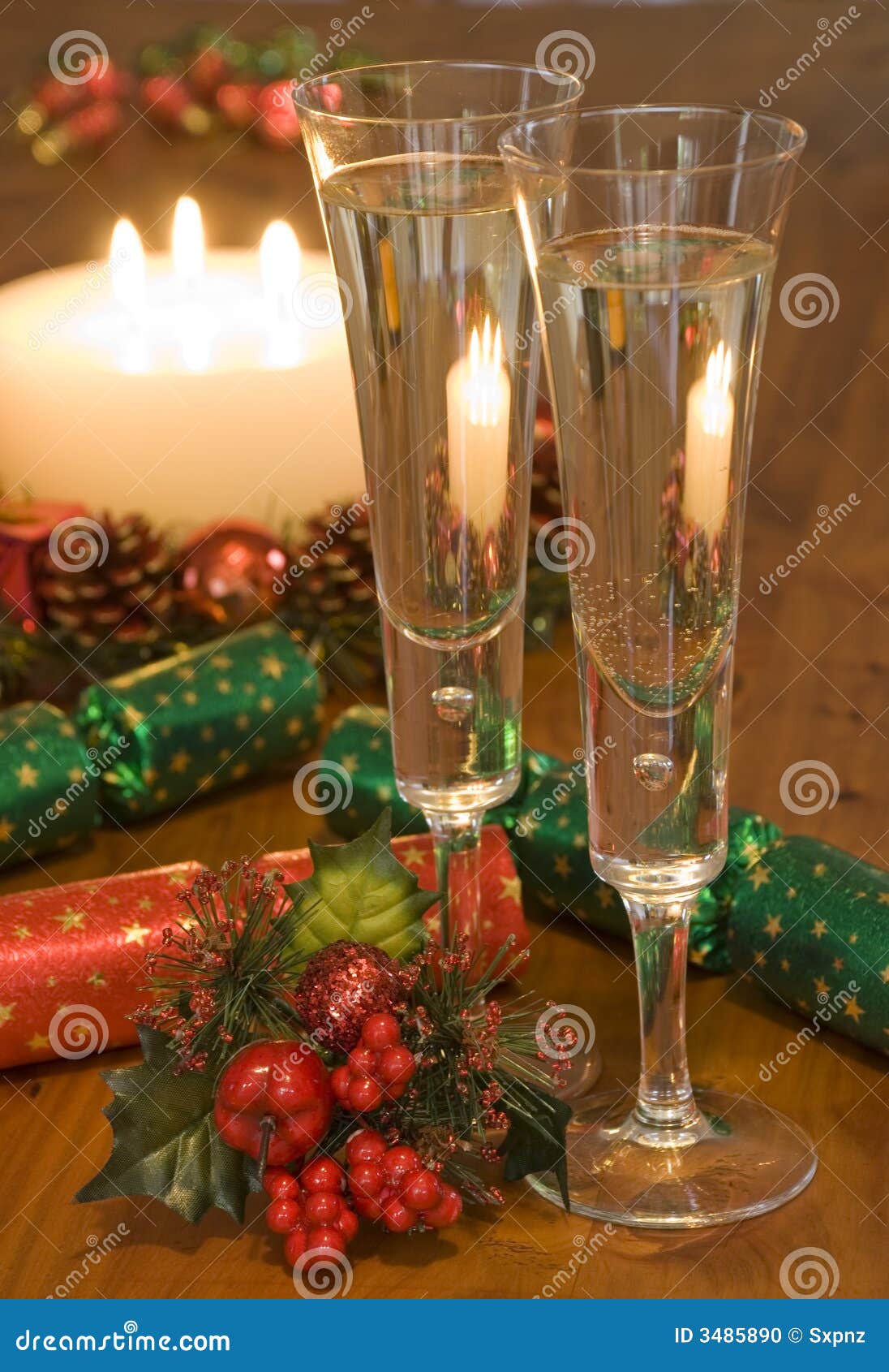 Bubbles Christmas Celebration Stock Photo - Image of winter, gold: 3485890