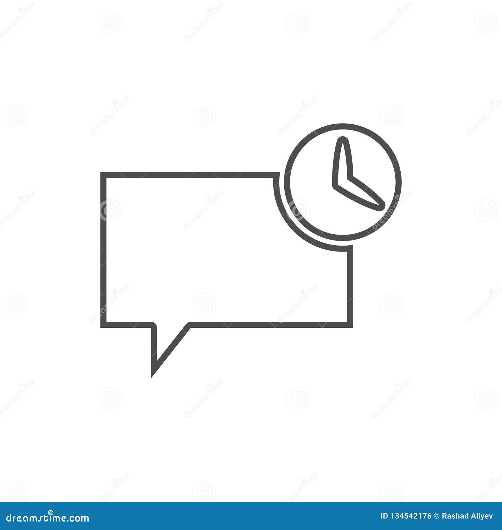 Bubbles Communicating with the Clock Icon. Element of Web for Mobile ...