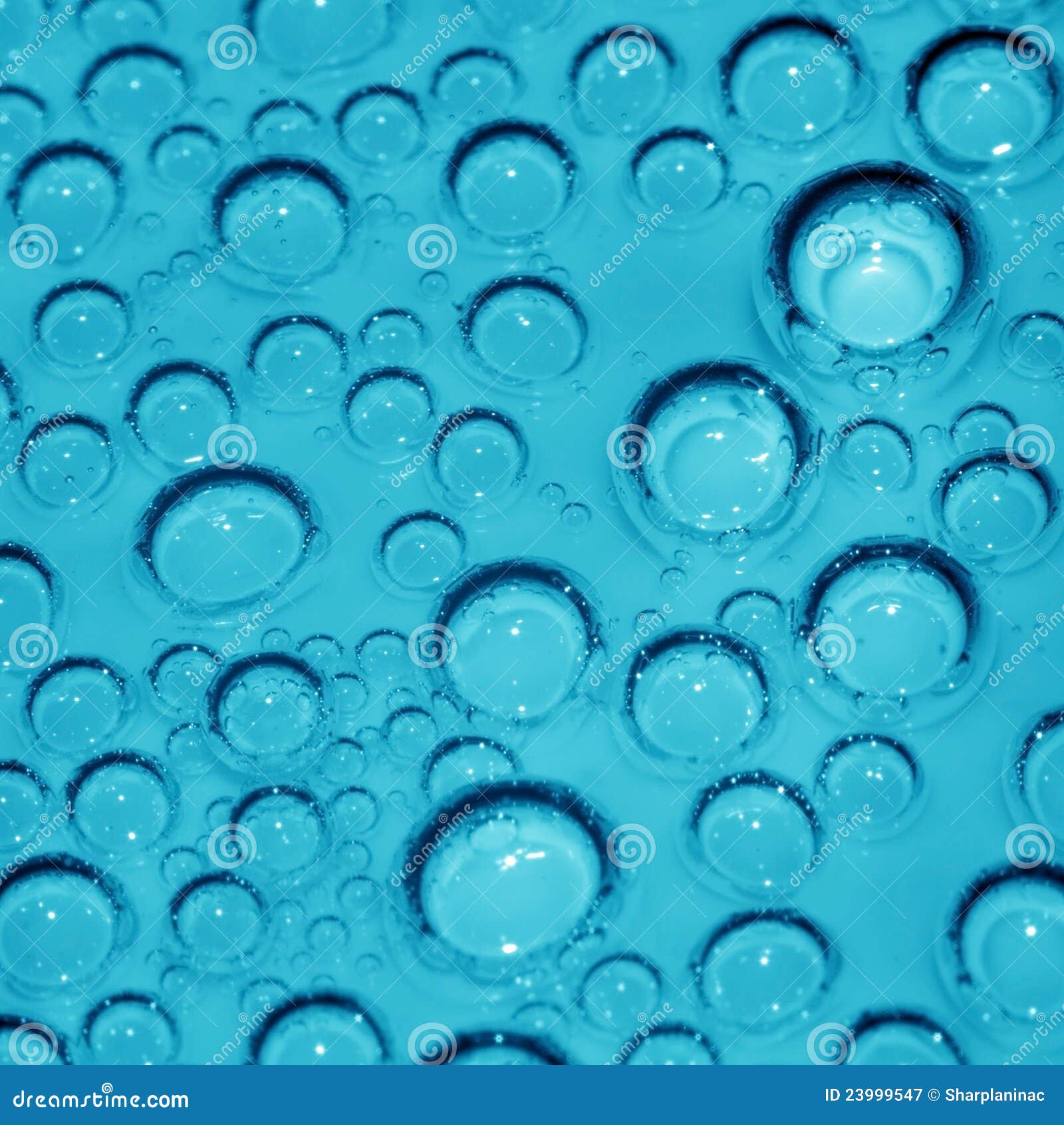 Bubbles Det Chemical Cyan Makrofotoet Fotografering för Bildbyråer ...