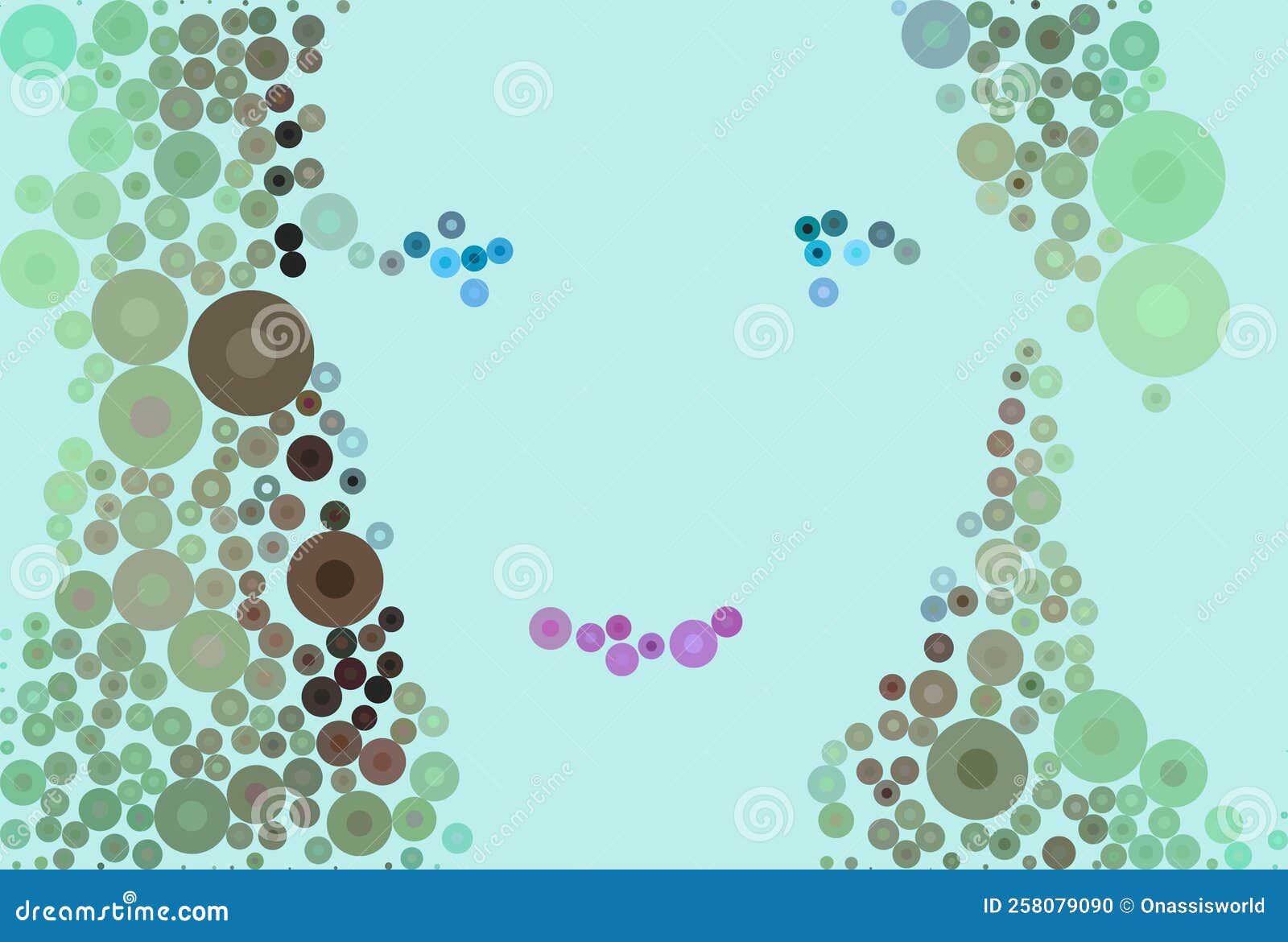 Bubbles Face Abstract Background Templates Stock Illustration ...
