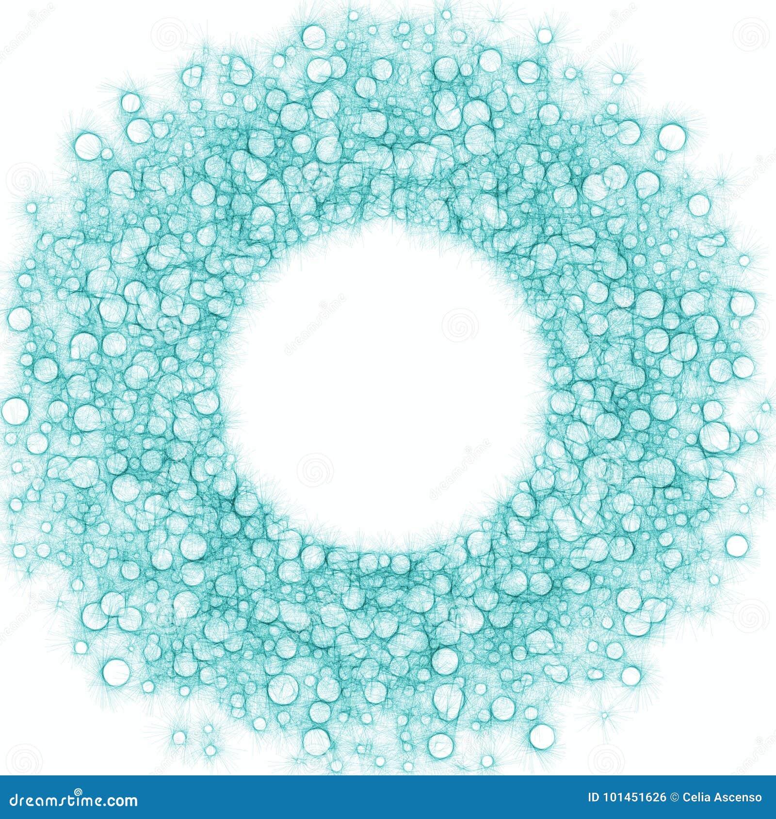 Circles Water Bubbles Frame Card Stock Illustration - Illustration of ...