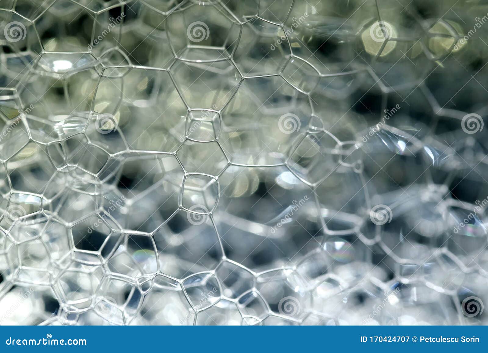 Bubbles of Foam Macro View Details and Shapes Stock Image - Image of ...