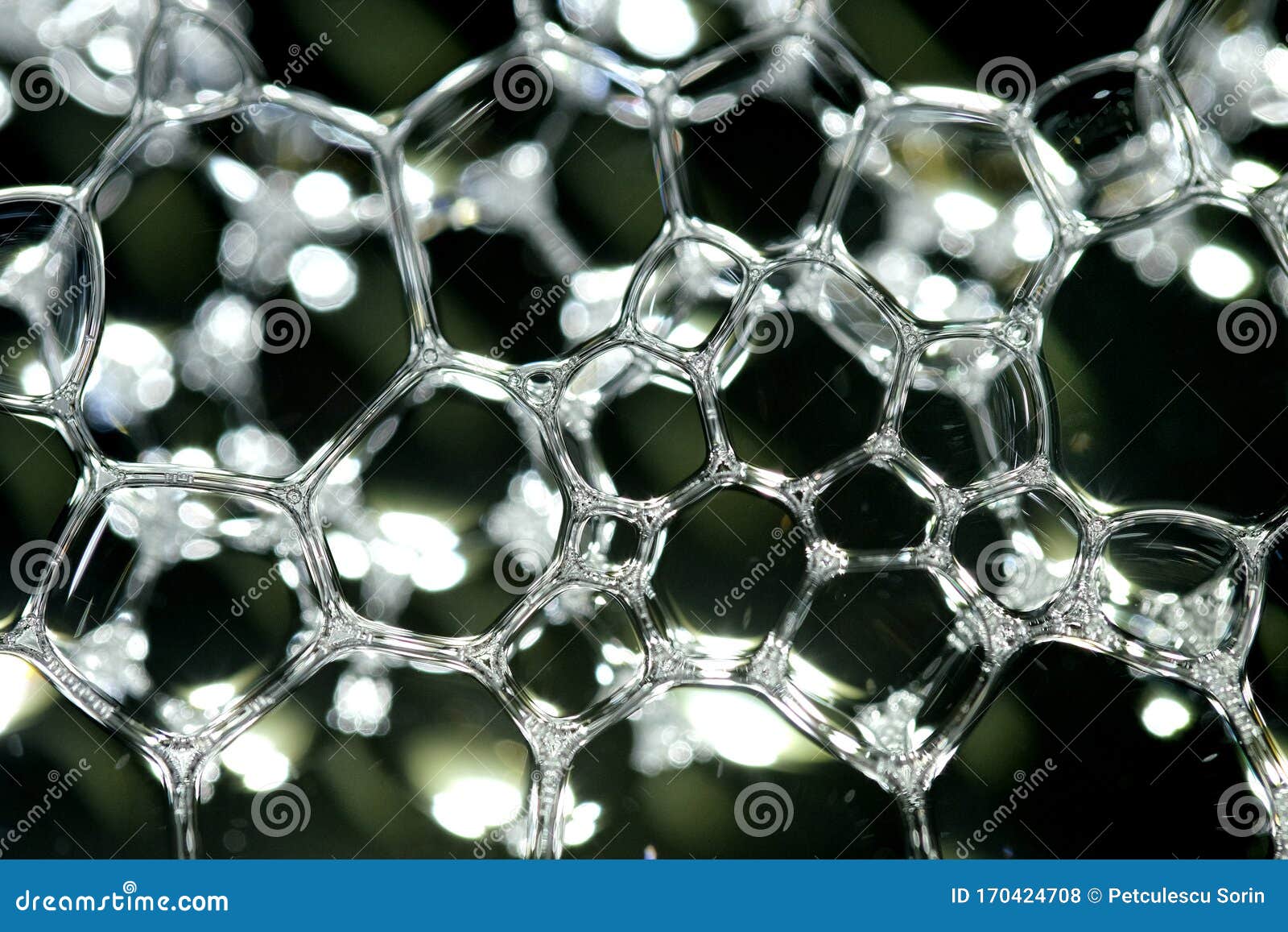 Bubbles of Foam Macro View Details and Shapes Stock Photo - Image of ...