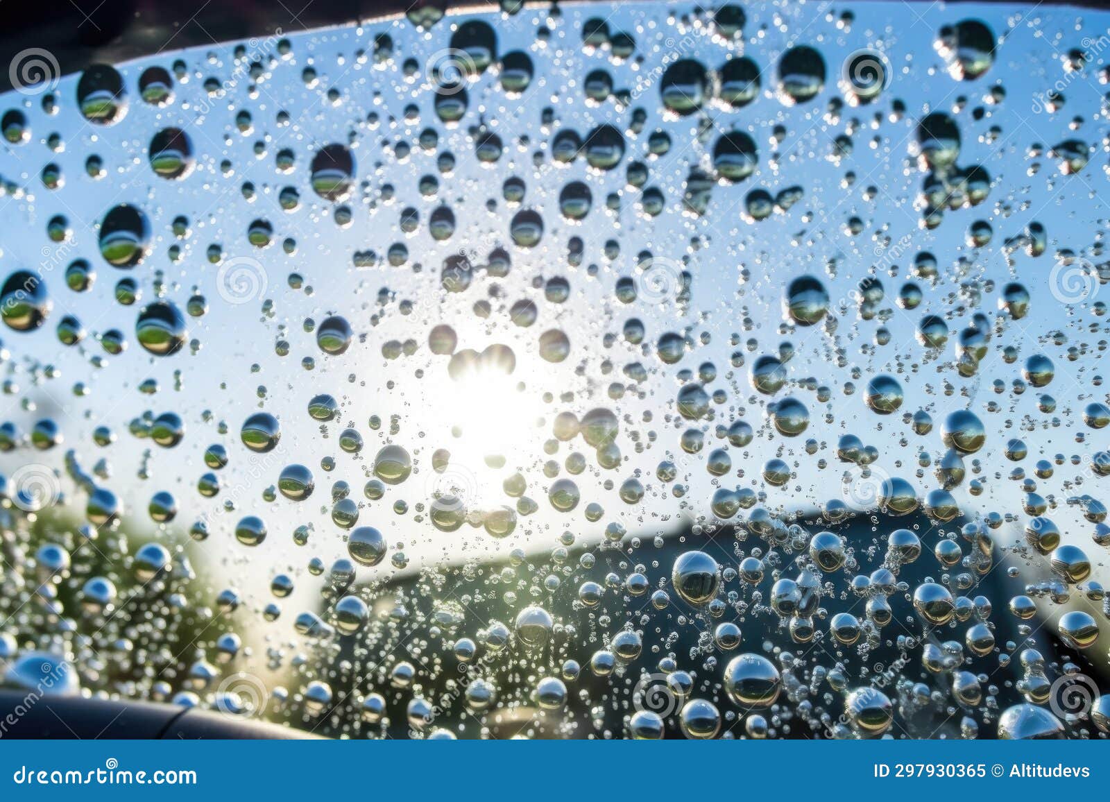 Bubbles Forming on a Car Windshield during a Wash Stock Image - Image ...