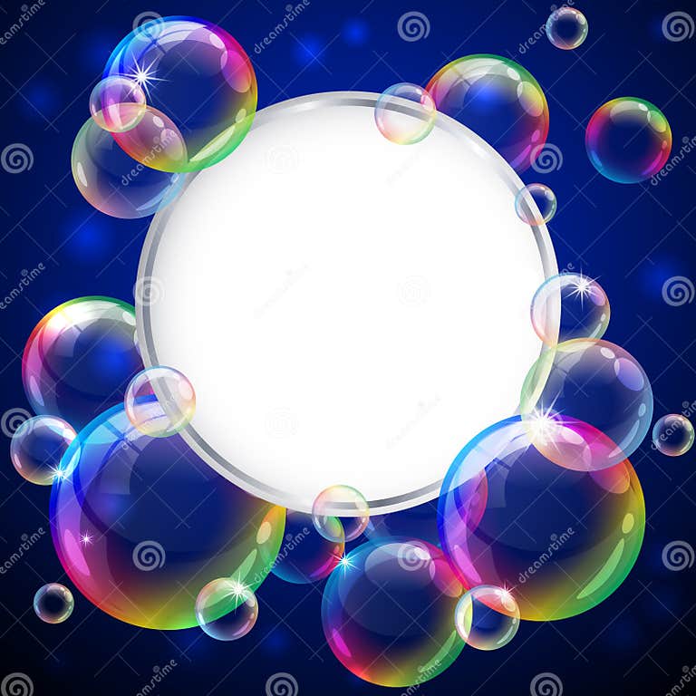 Bubbles frame stock vector. Illustration of clean, transparent - 24683049