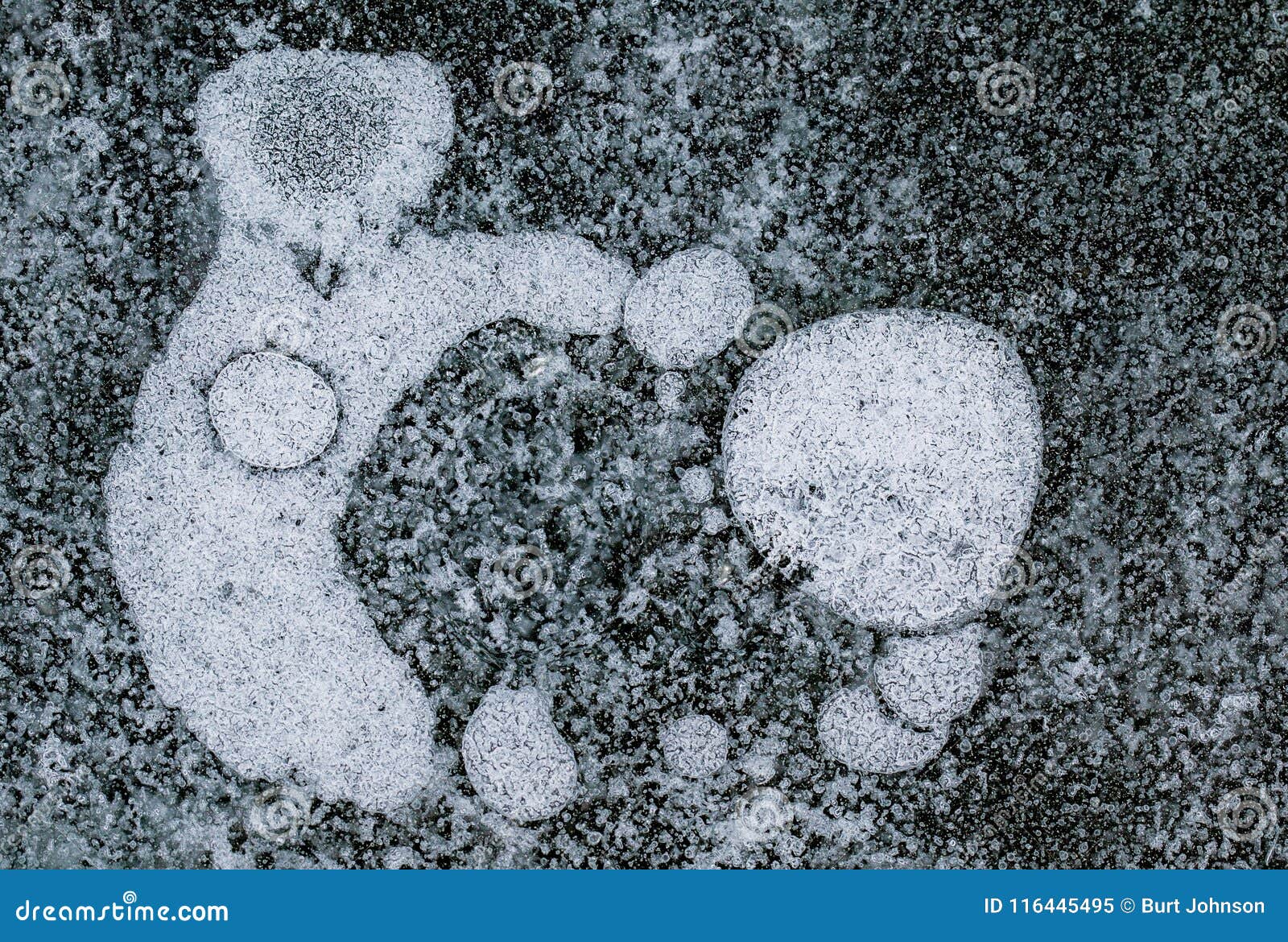 Bubbles in ice stock image. Image of effect, crystal - 116445495