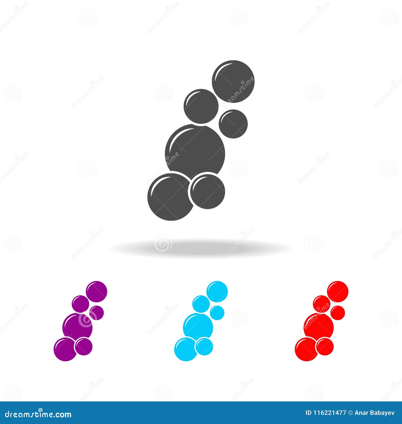 Bubbles Icon. Elements of Bathroom in Multi Colored Icons. Premium ...