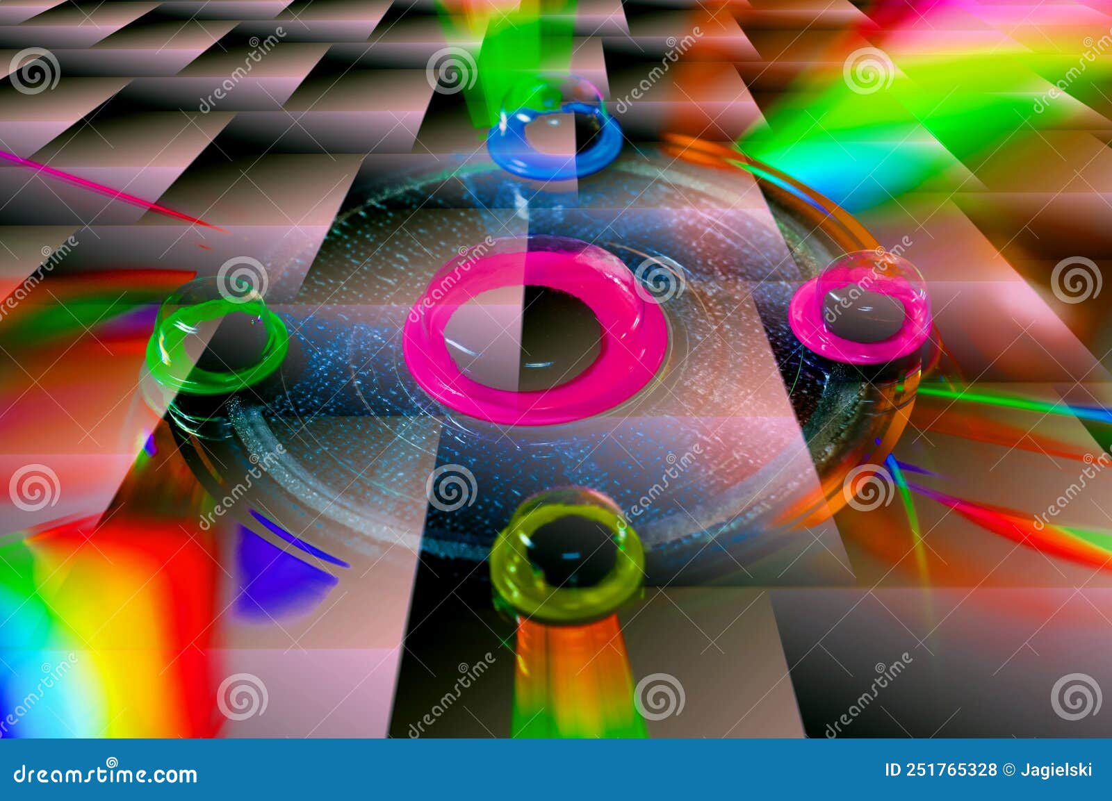 Bubbles Illuminated by Colored Light Abstract Background Stock Photo ...