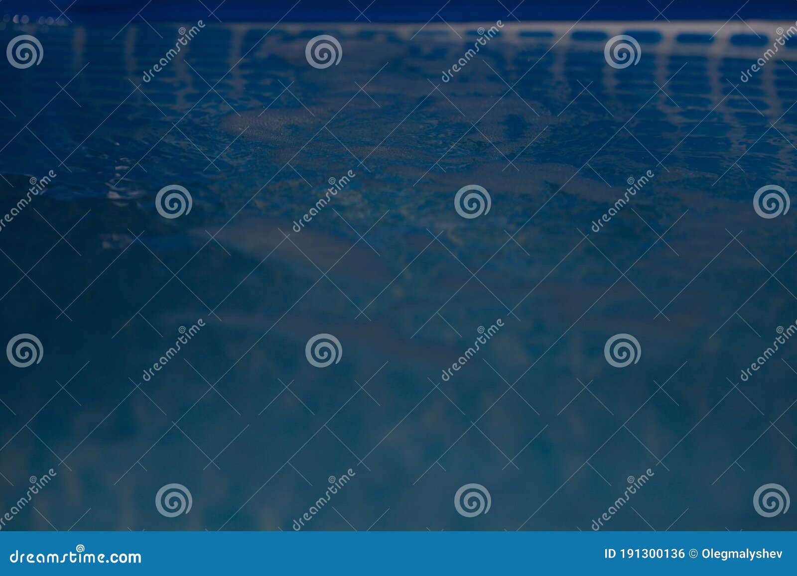 Bubbles from the Jet of Water in the Blue Pool Filter Works Stock Photo ...