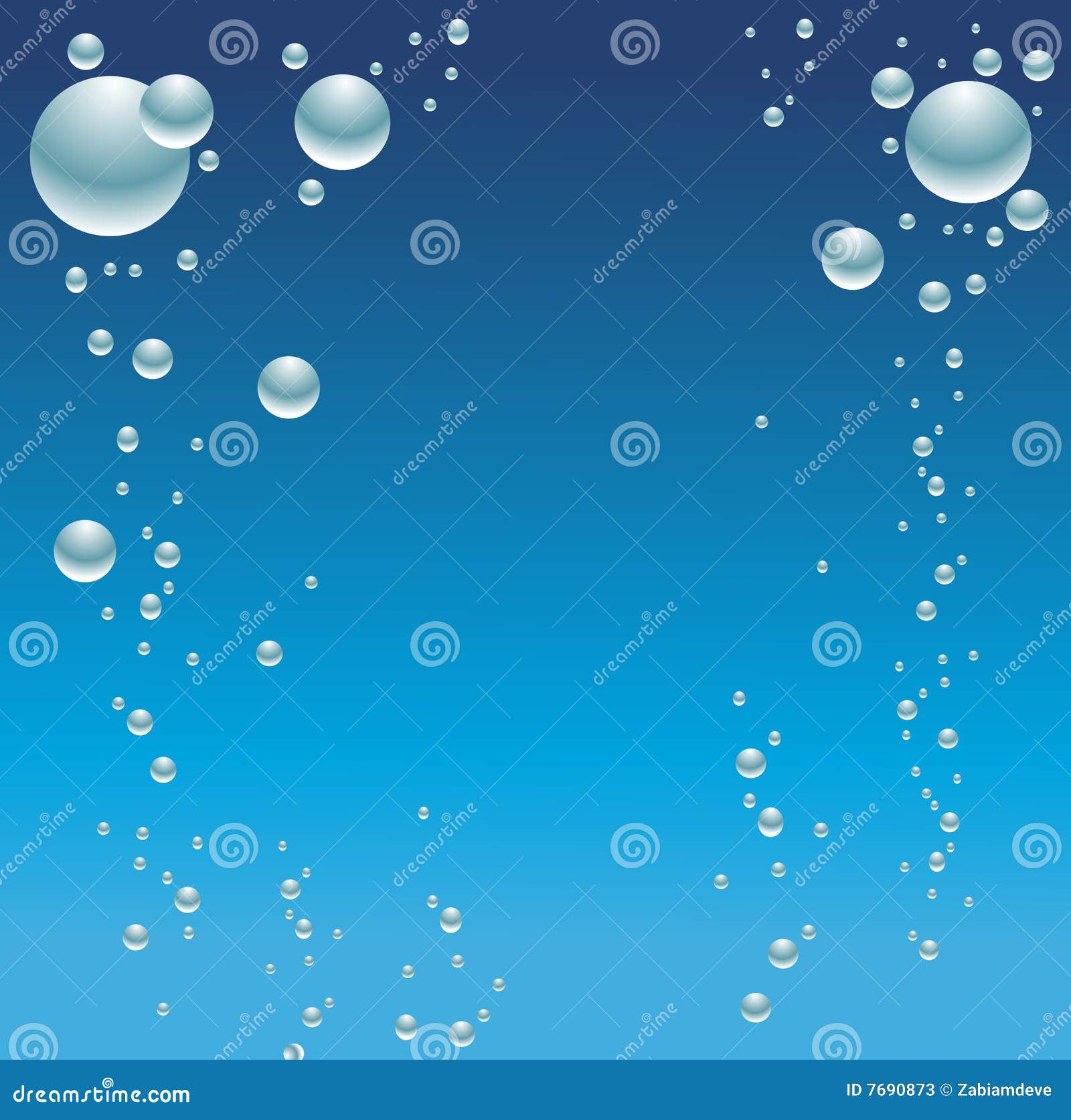 Bubbles in the Layer of Water Stock Vector - Illustration of ripple ...