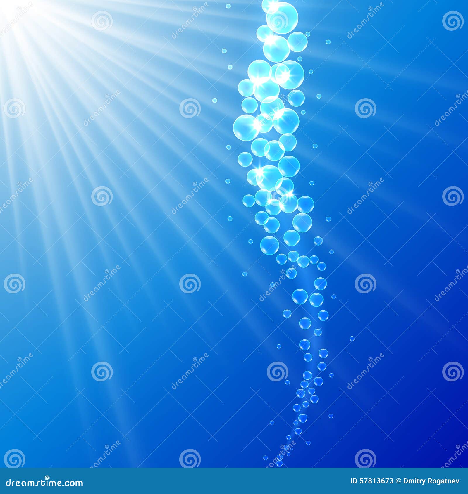 Bubbles with Light rays stock vector. Illustration of sunlight - 57813673