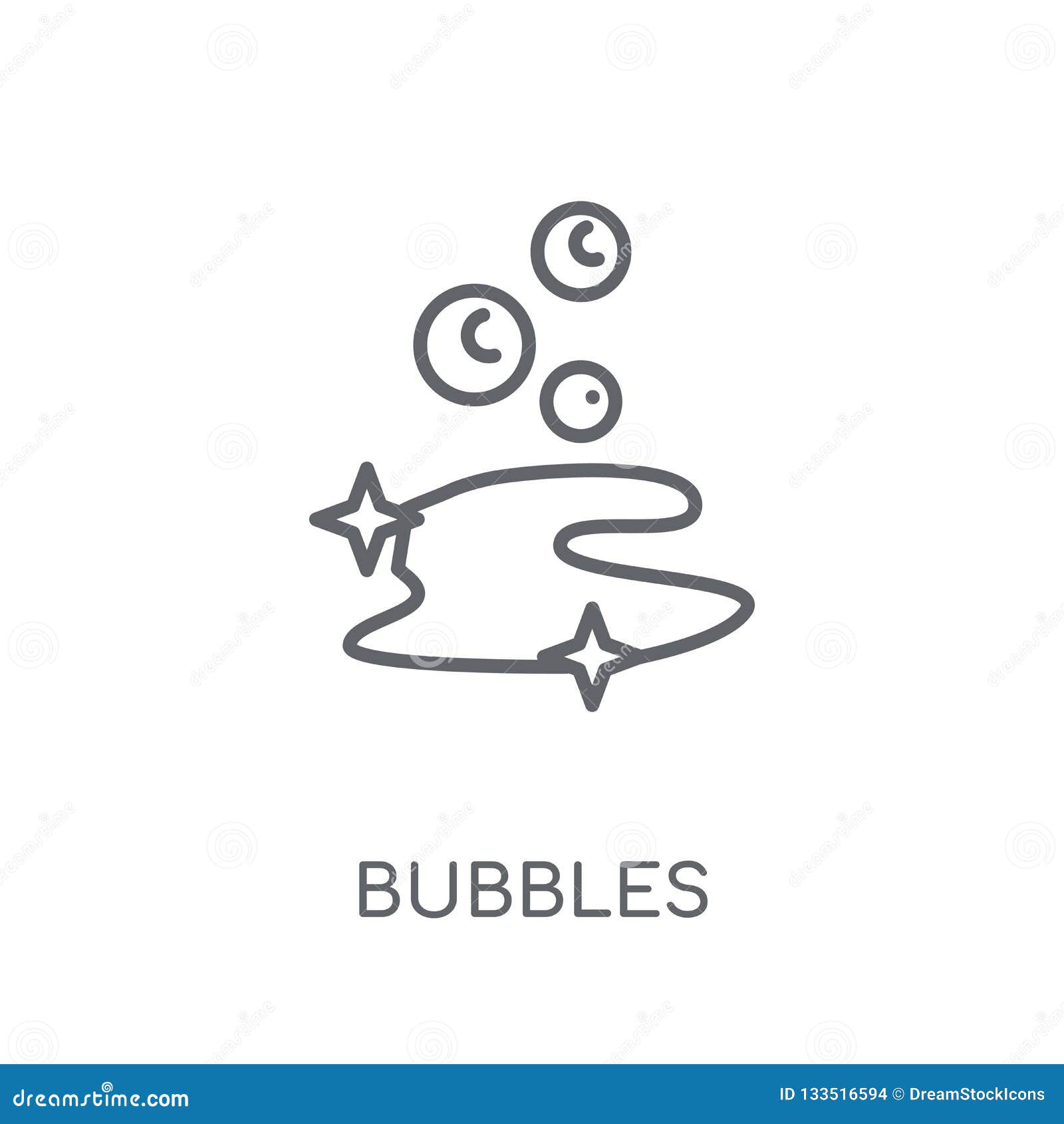 Bubbles Linear Icon. Modern Outline Bubbles Logo Concept on Whit Stock ...