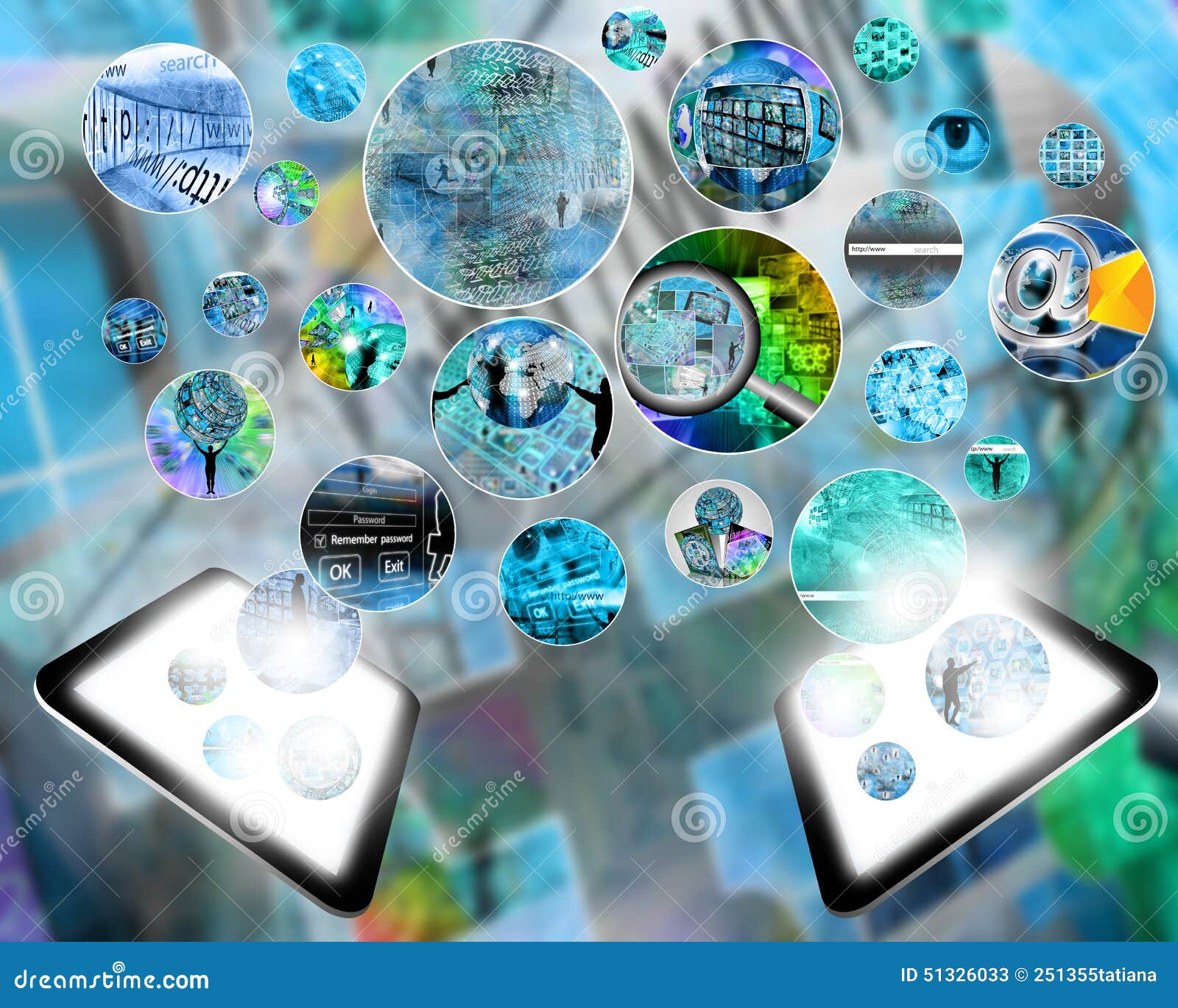Bubbles stock illustration. Illustration of media, globalization - 51326033