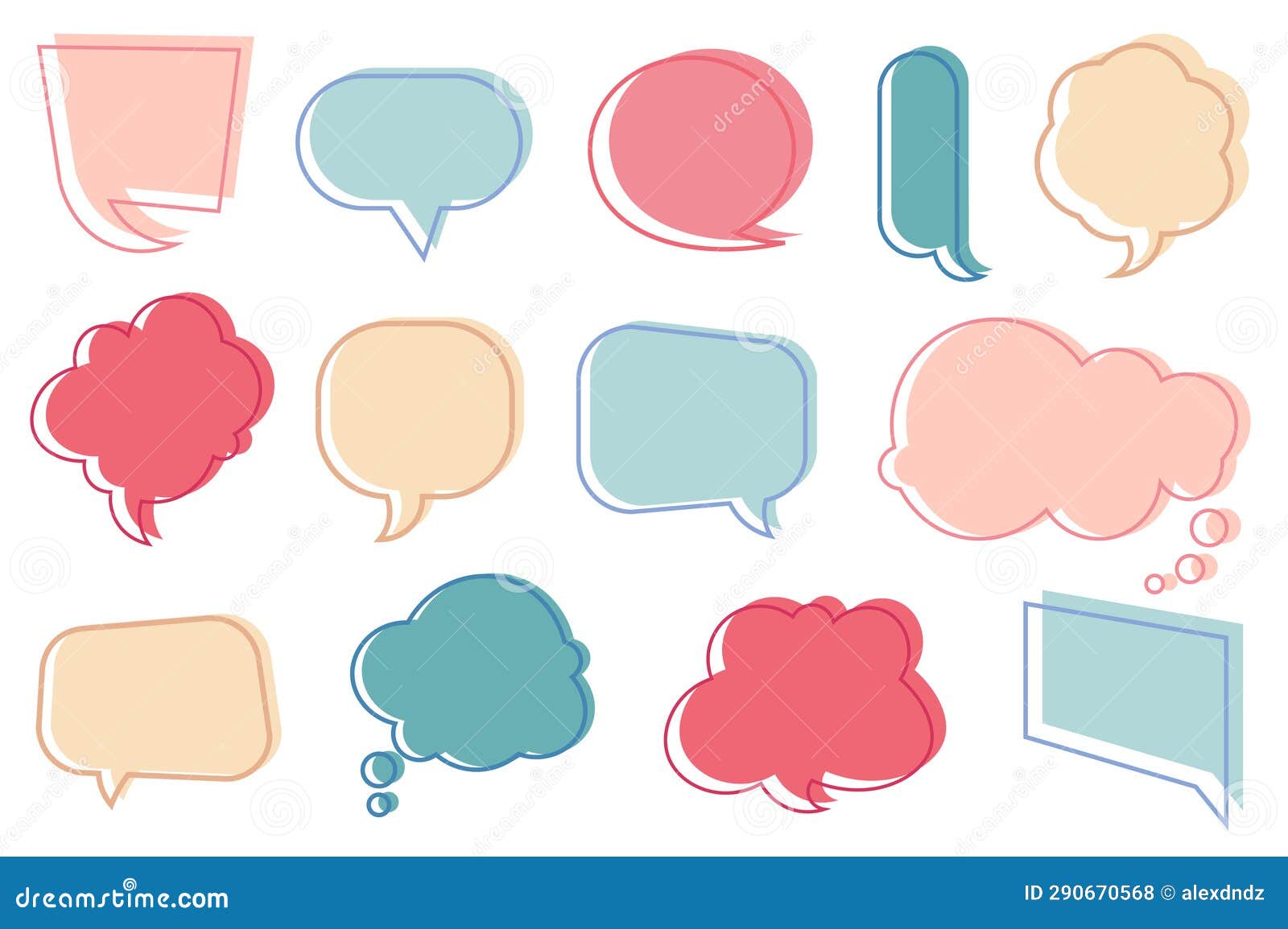 Bubbles for Messages Mega Set Elements in Flat Design. Vector ...