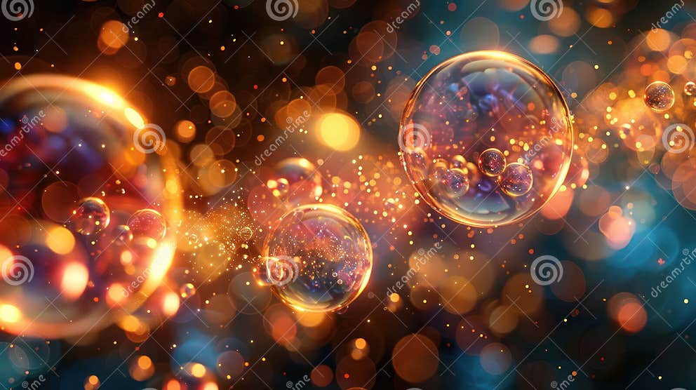 Bubbles Motion Background Design - Abstract 3D Render Animation - Seamless Loop Stock ...