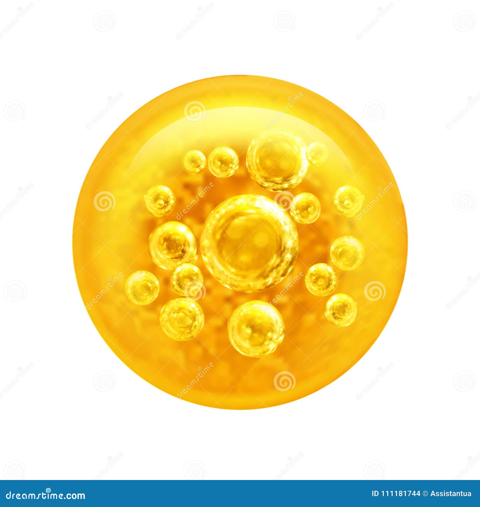 Bubbles Oil Inside a Large Oil Bubble. Vector Illustration Stock Vector ...