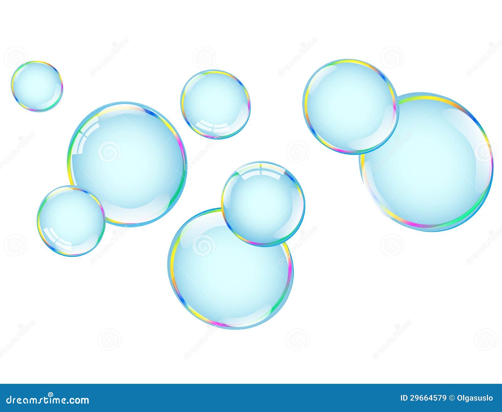Bubbles with overflow stock illustration. Illustration of colored ...