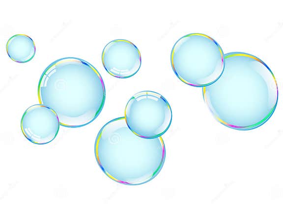 Bubbles with overflow stock illustration. Illustration of colored ...
