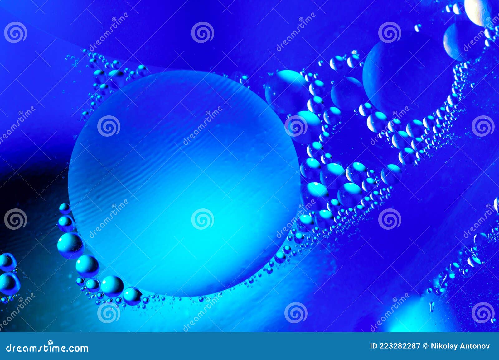 Bubbles of Oxygen in Water. Water Structure Stock Image - Image of blue ...