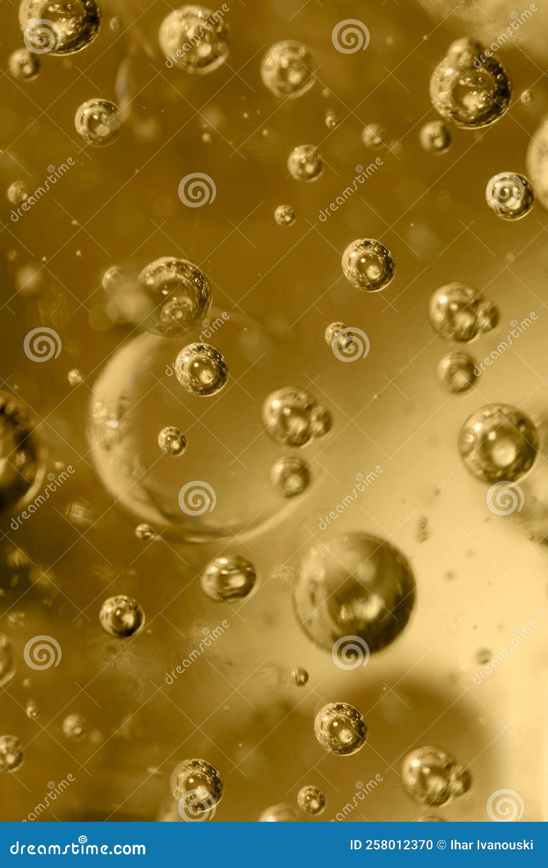 Bubbles in a Plastic Form of Golden Color Close-up Stock Illustration ...
