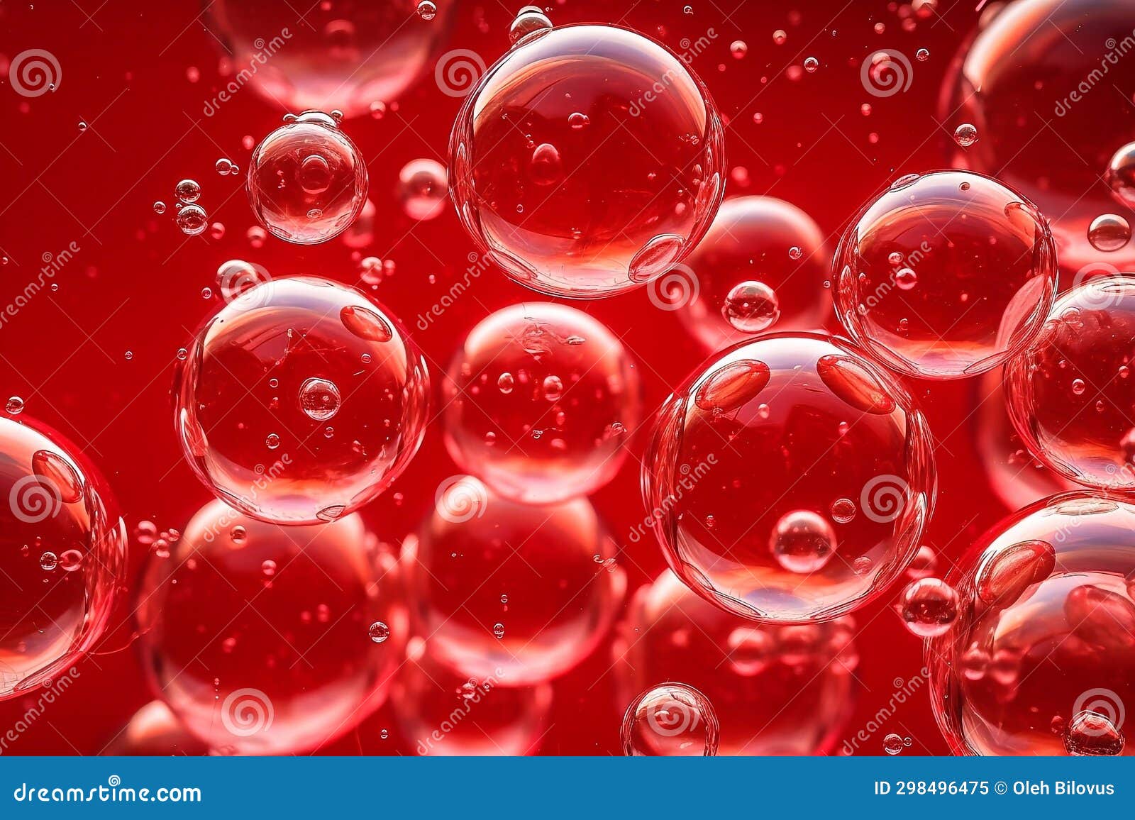 Bubbles on a Red Background. Stock Illustration - Illustration of beads ...