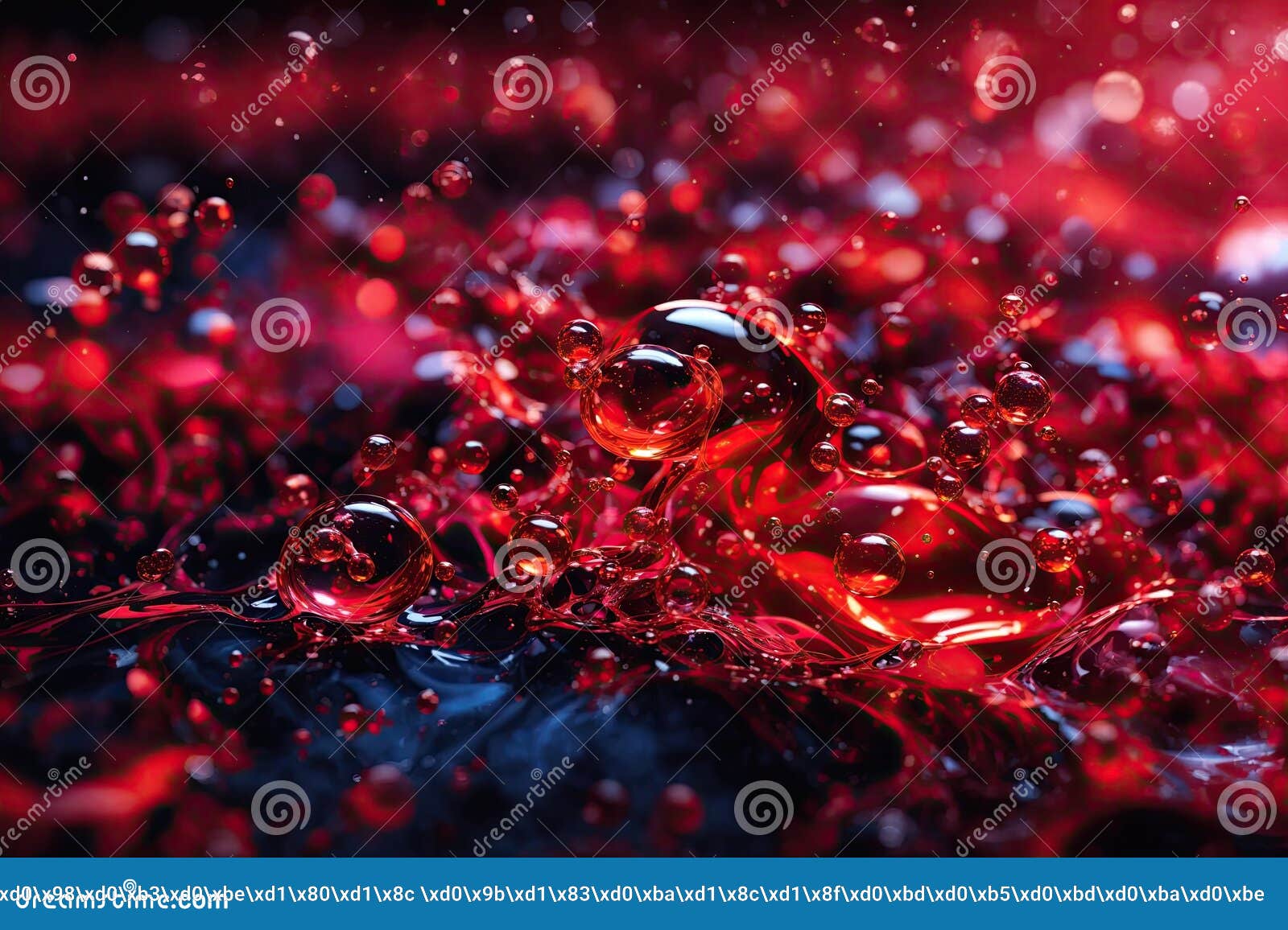 Bubbles of Red Colors Abstract Background for Design Stock Illustration ...
