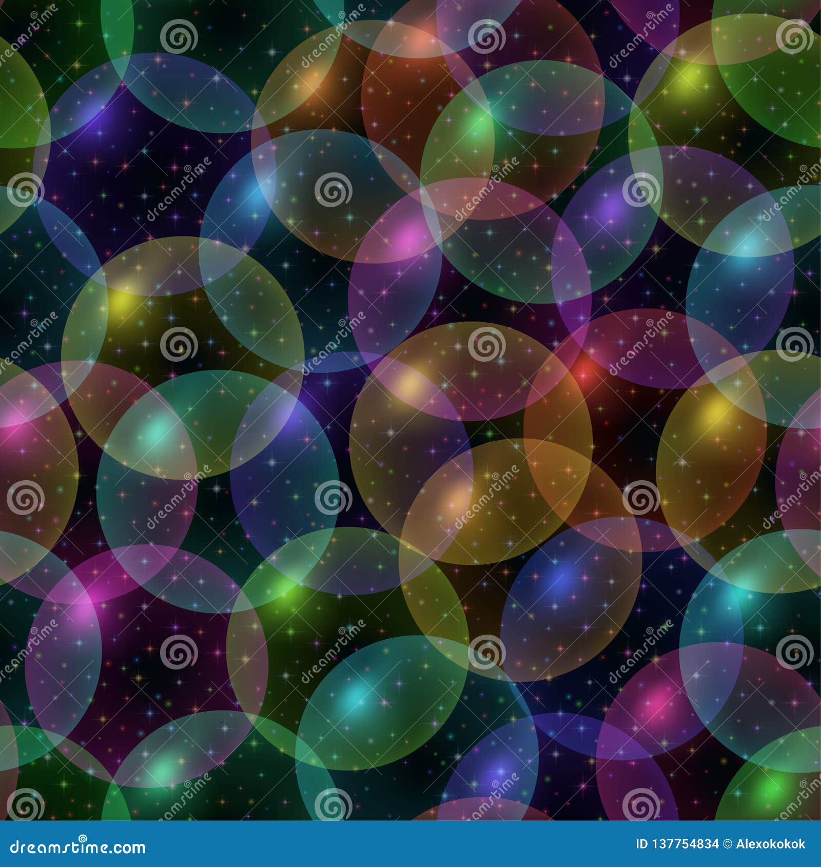 Bubbles, Seamless Pattern stock vector. Illustration of circular - 137754834