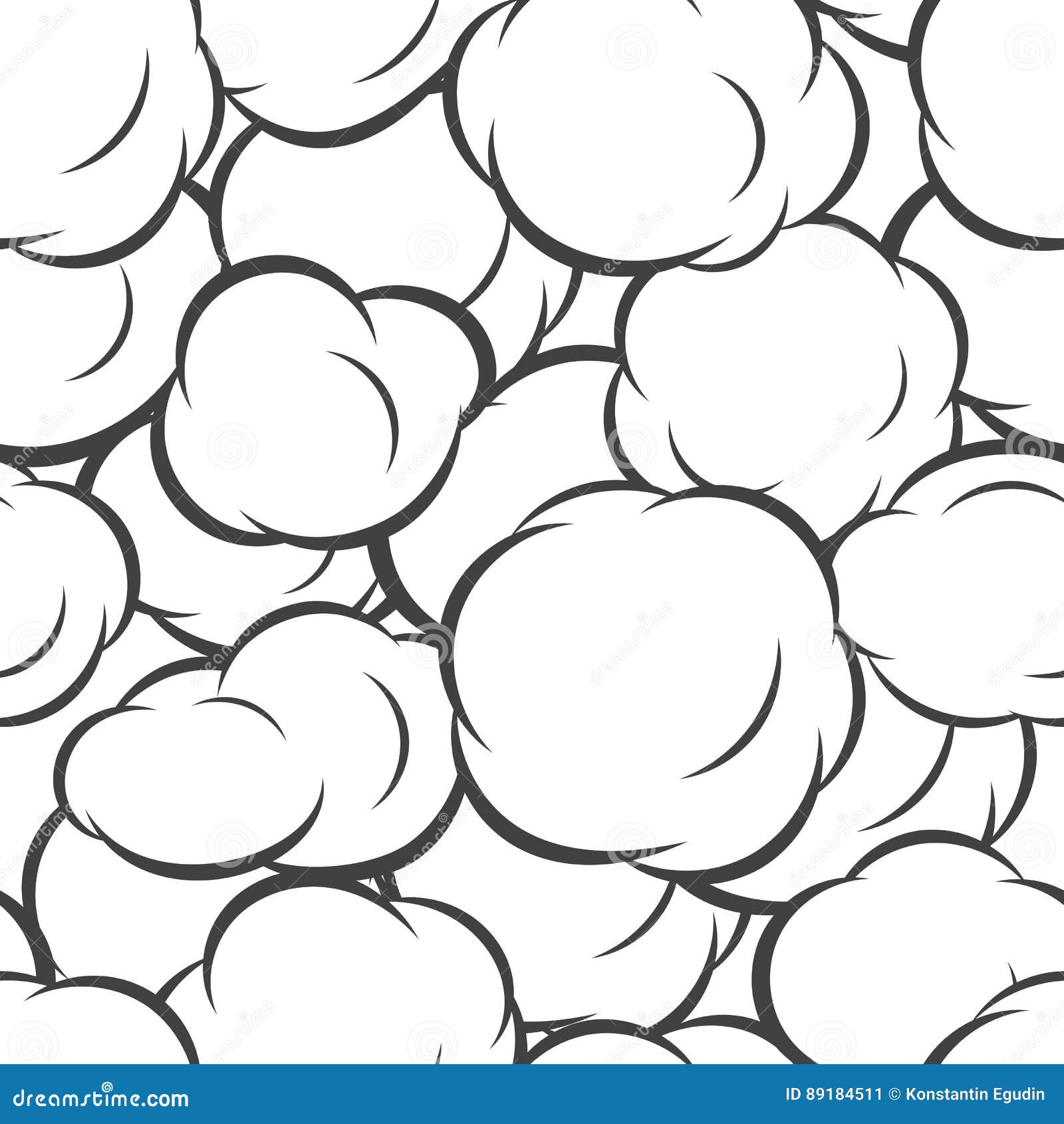 Bubbles seamless pattern stock vector. Illustration of drawing - 89184511