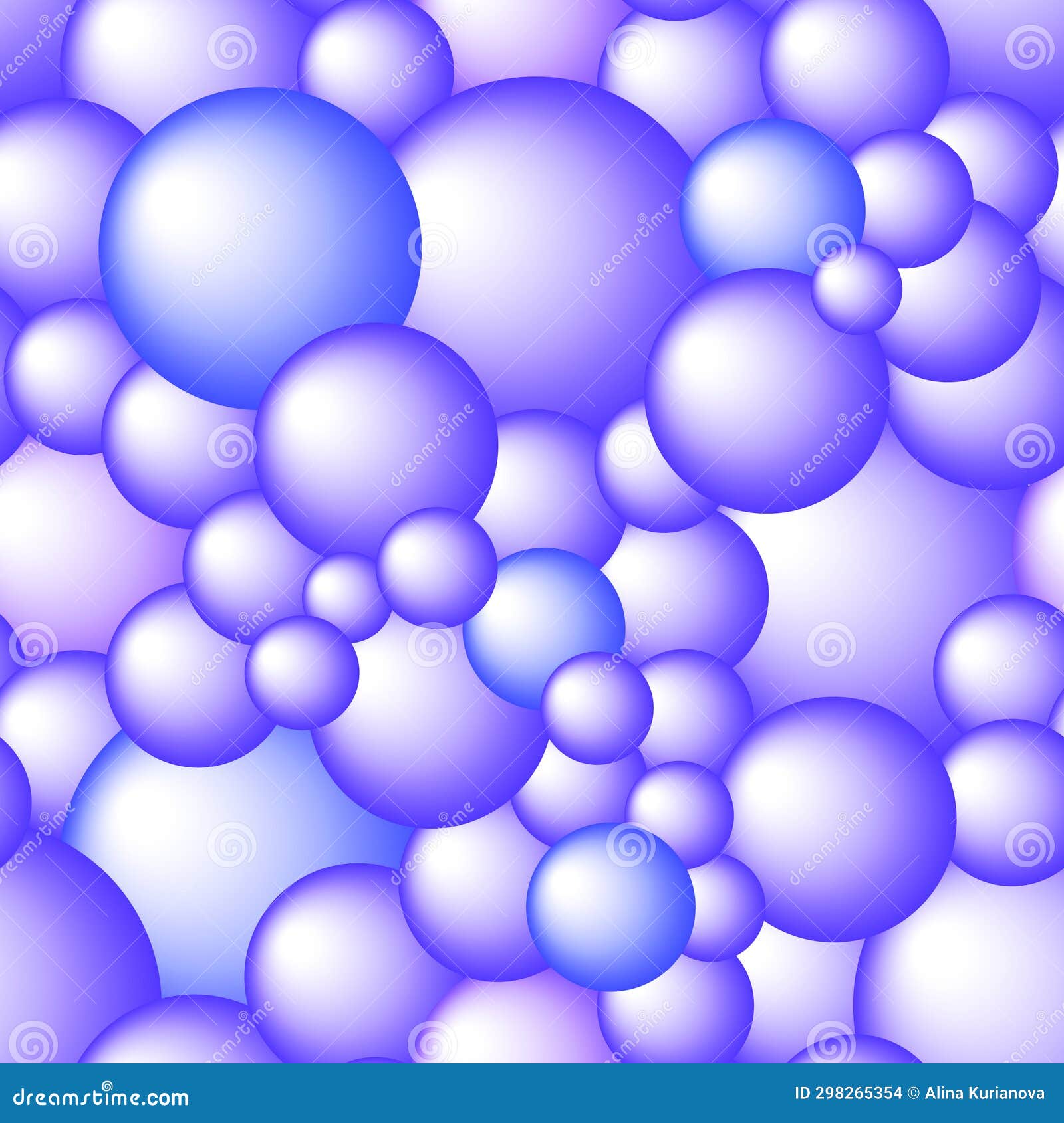 Bubbles Seamless Pattern. Retro Line Art Texture Stock Illustration ...