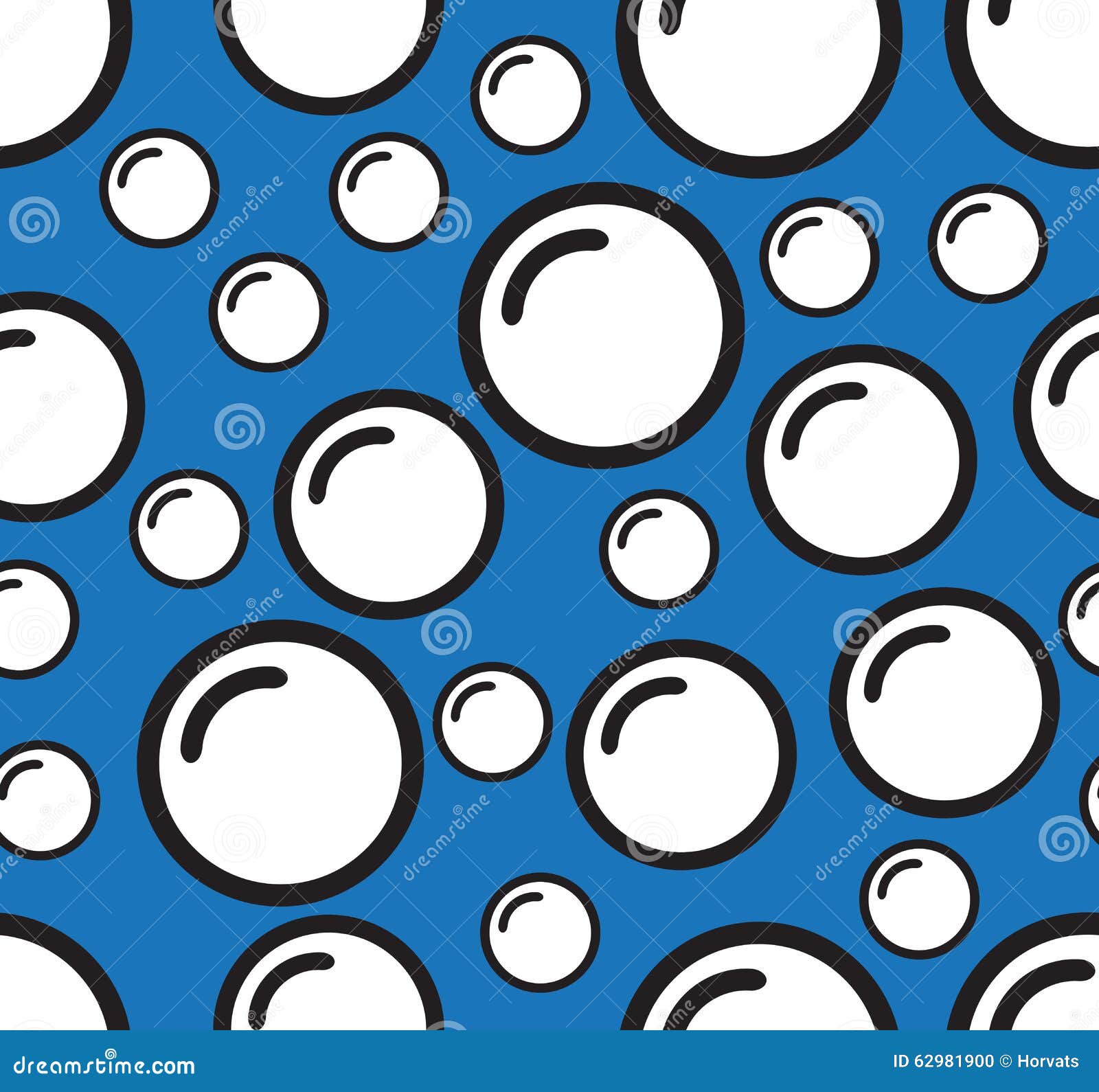 Bubbles seamless pattern stock vector. Illustration of bubbles - 62981900