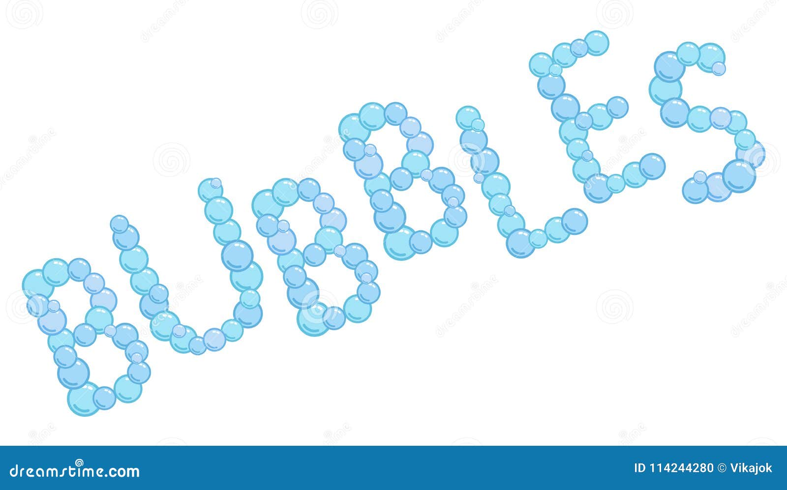 Bubbles Sign Made from Soap Bubbles, Bubbles Word, Vector Logotype ...