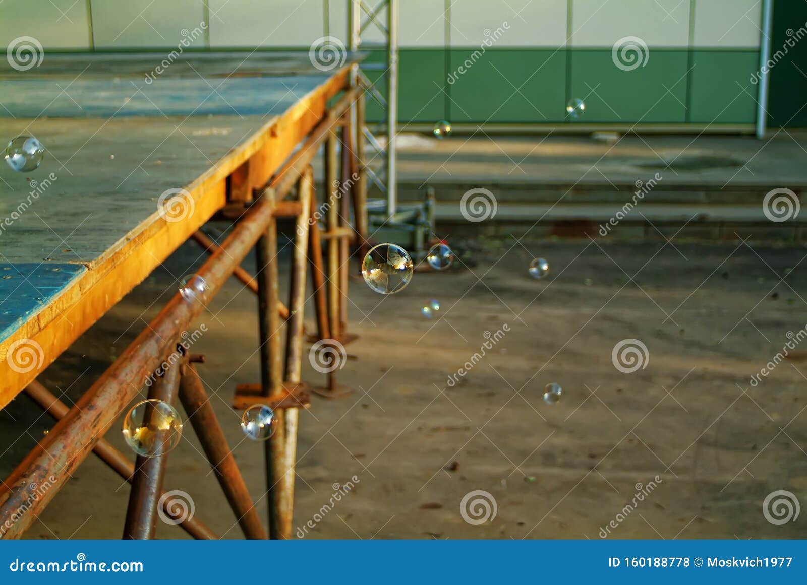 Bubbles on the Site in the Park in the Spring Stock Photo - Image of ...