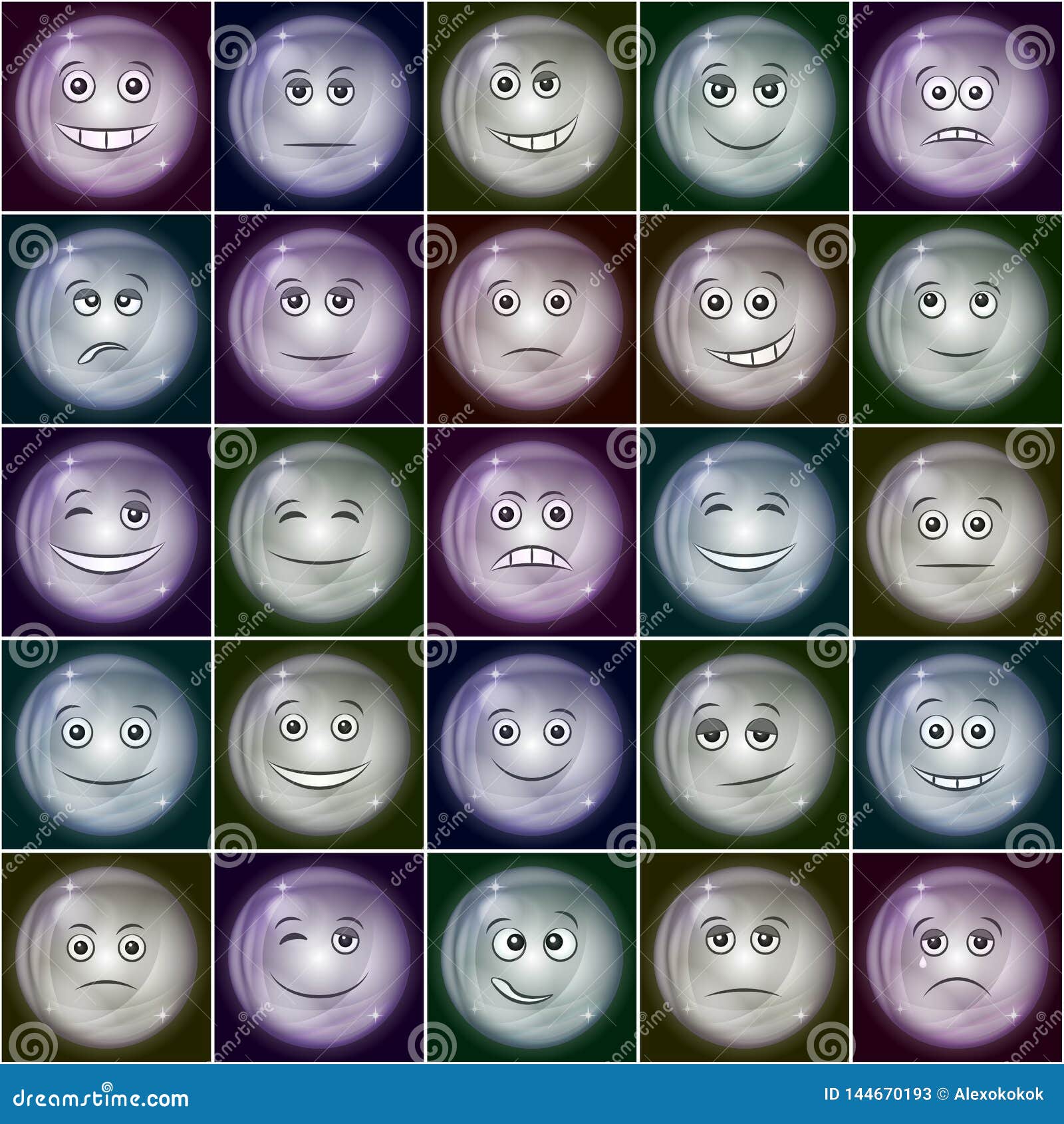 Bubbles Smileys Set stock vector. Illustration of face - 144670193