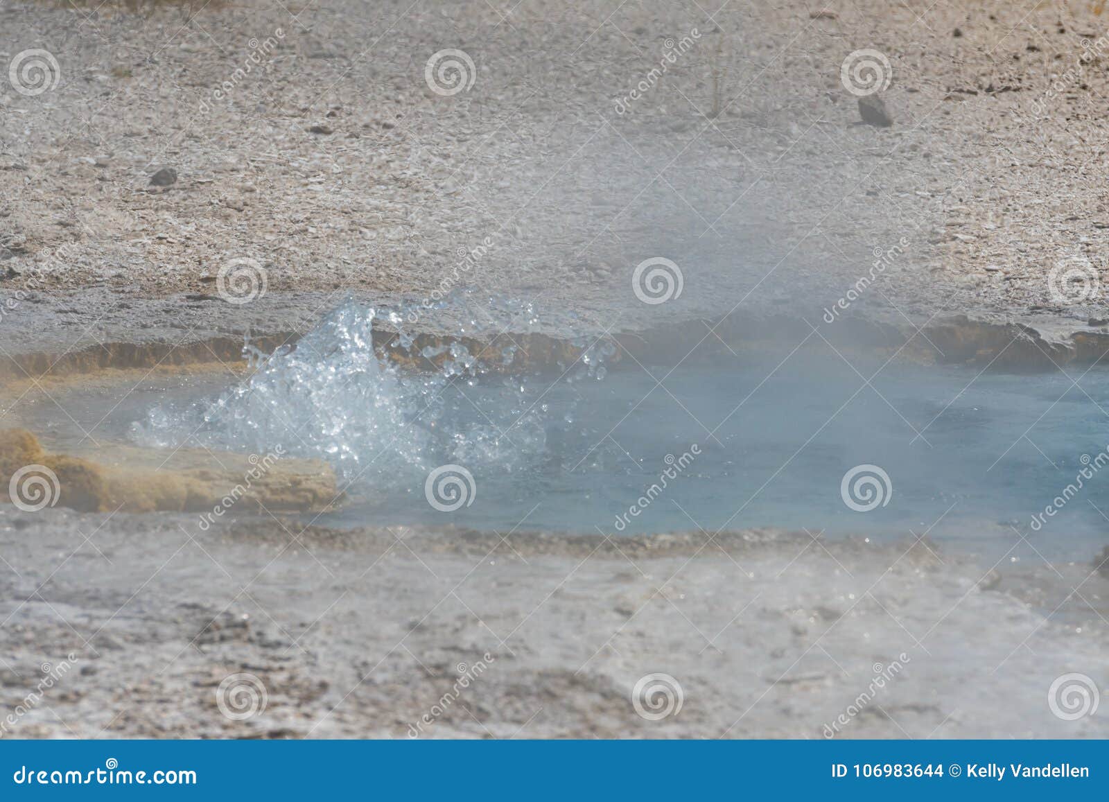 Bubbles on Surface of Hot Spring Stock Photo - Image of yellowstone ...