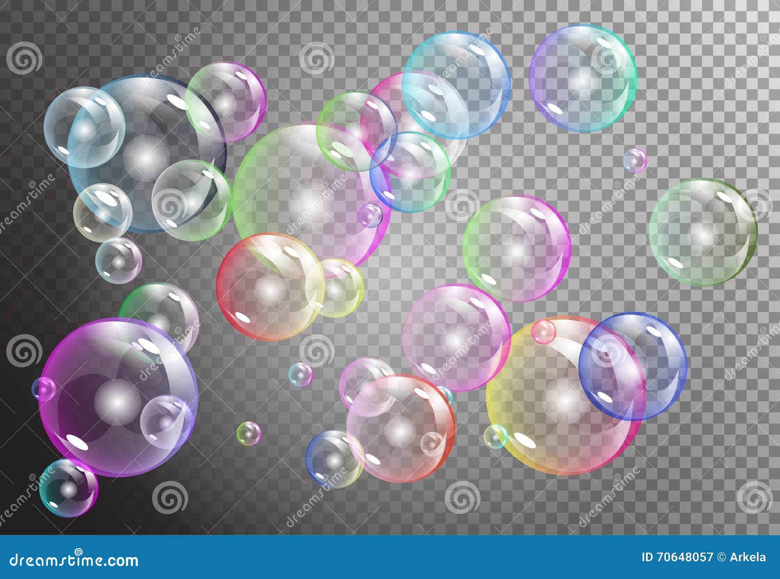 Bubbles on Transparent Background Stock Illustration - Illustration of ...
